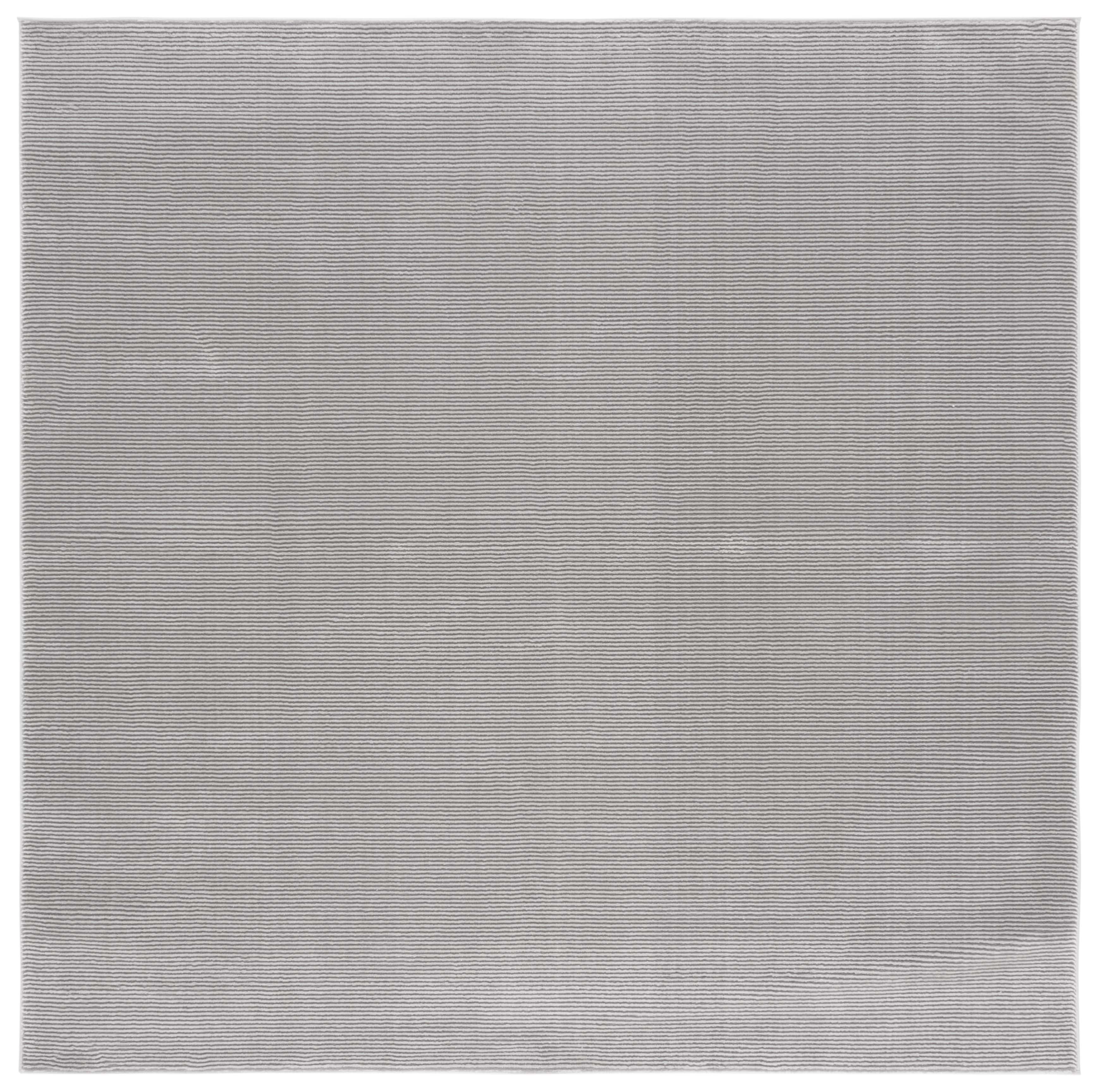 SAFAVIEH Revive Hyram Solid Polyester Area Rug, Grey, 6'7" x 6'7 ...