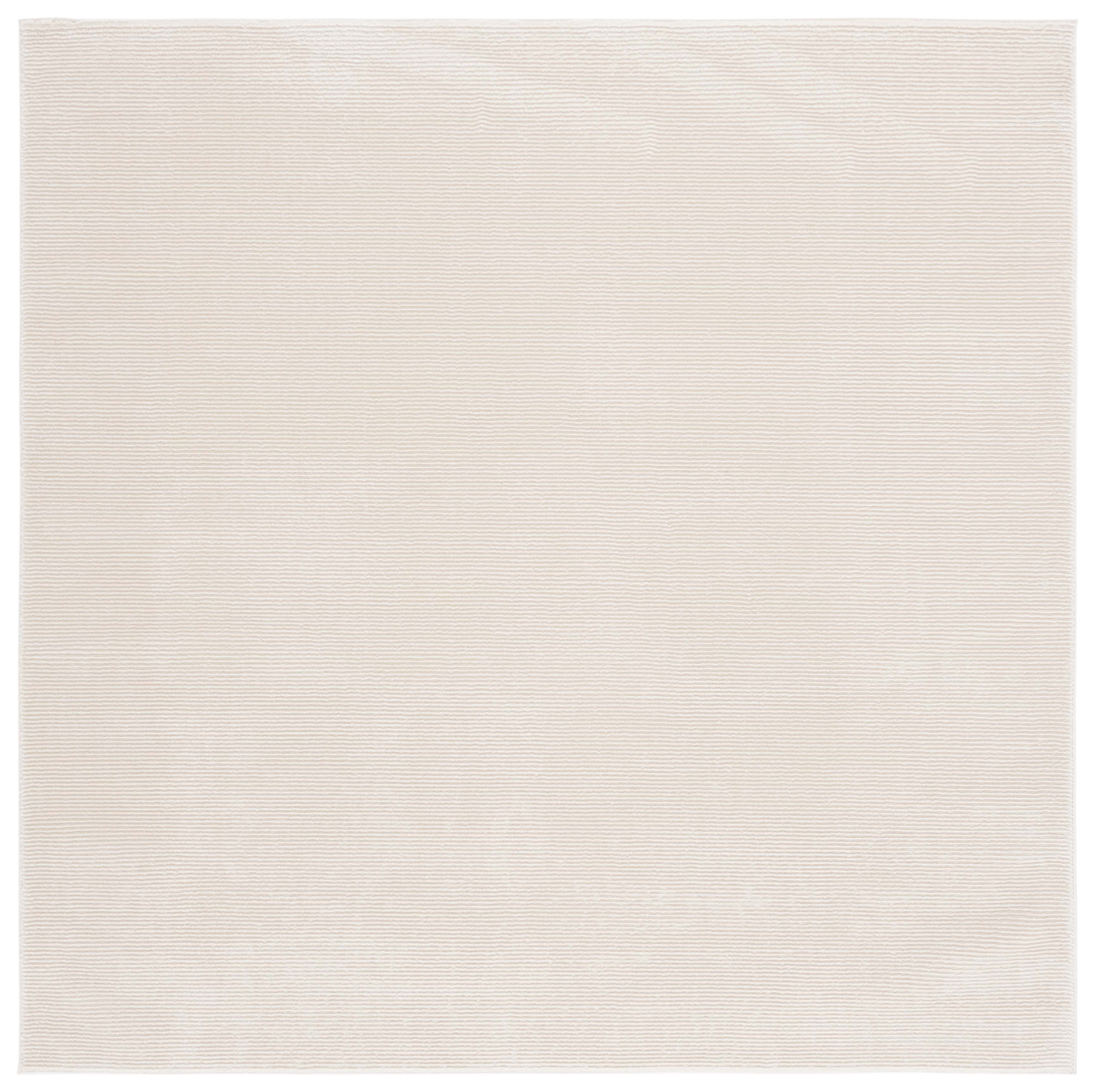 SAFAVIEH Revive Hyram Solid Polyester Area Rug, Ivory, 6'7" x 6'7 ...