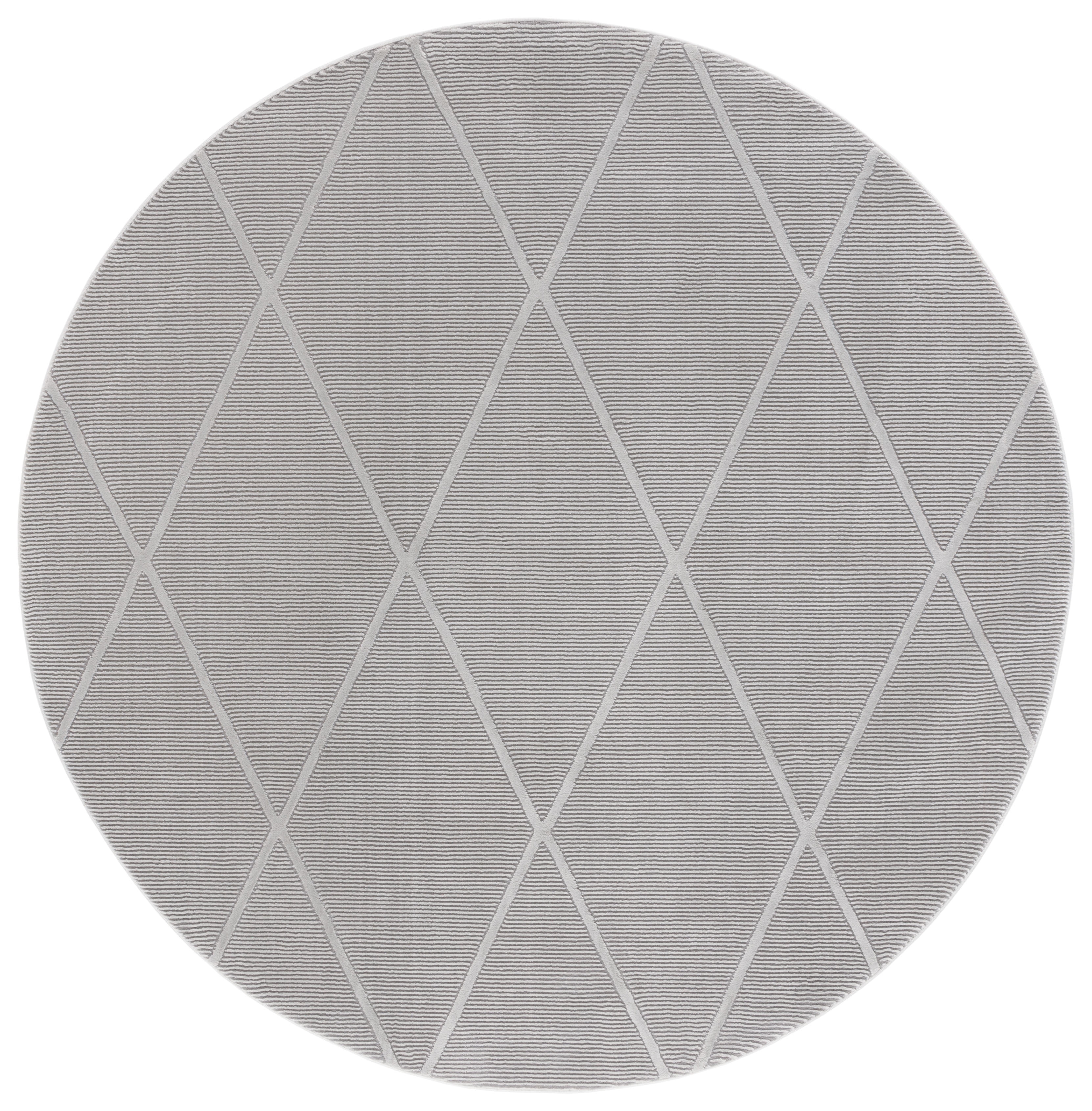 SAFAVIEH Revive Lorrin Diamond Polyester Area Rug, Grey, 6'7" x 6'7 ...
