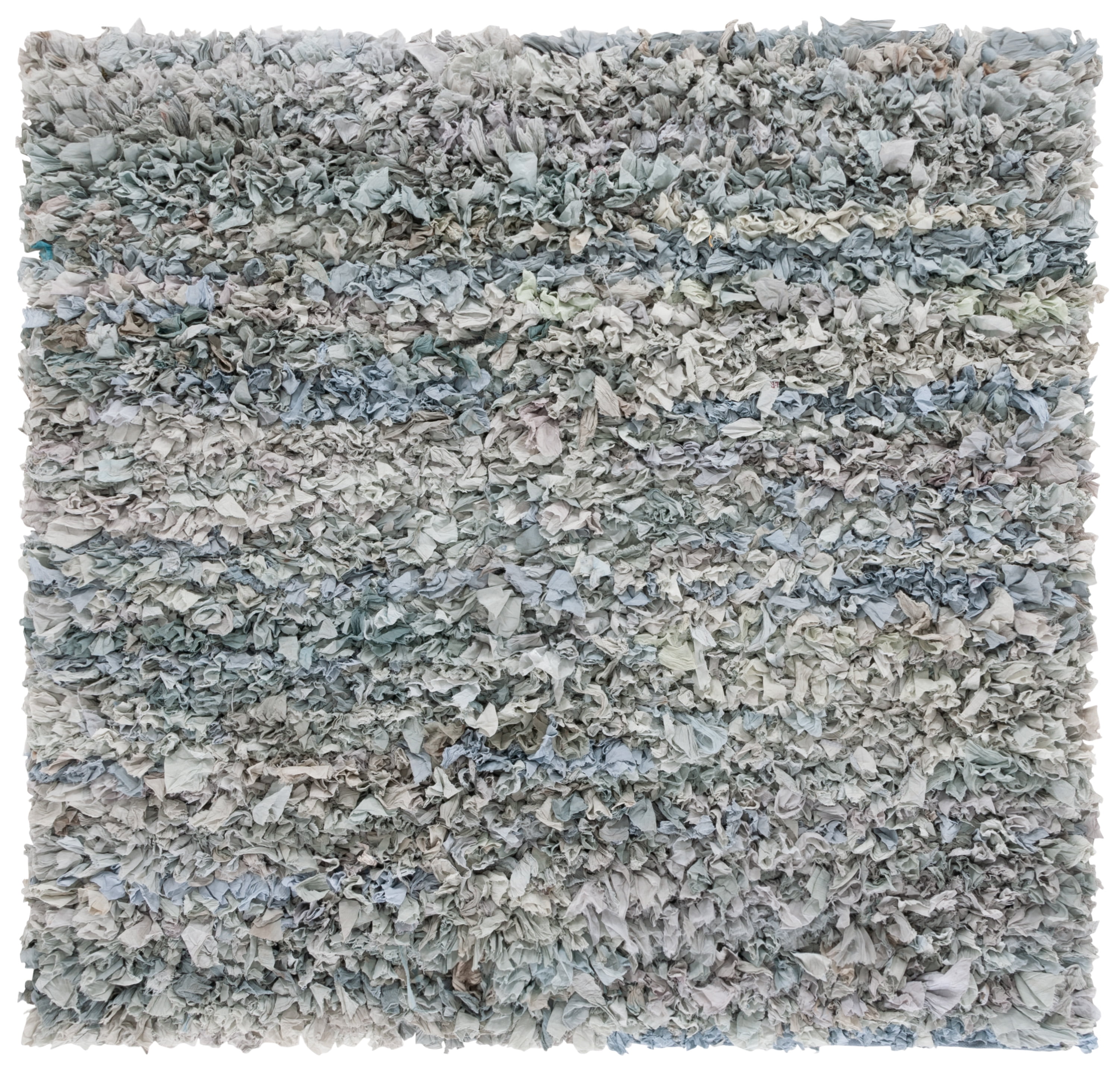 SAFAVIEH Rio Dallas Geometric Polyester Shag Area Rug, Light Grey, 6' x ...