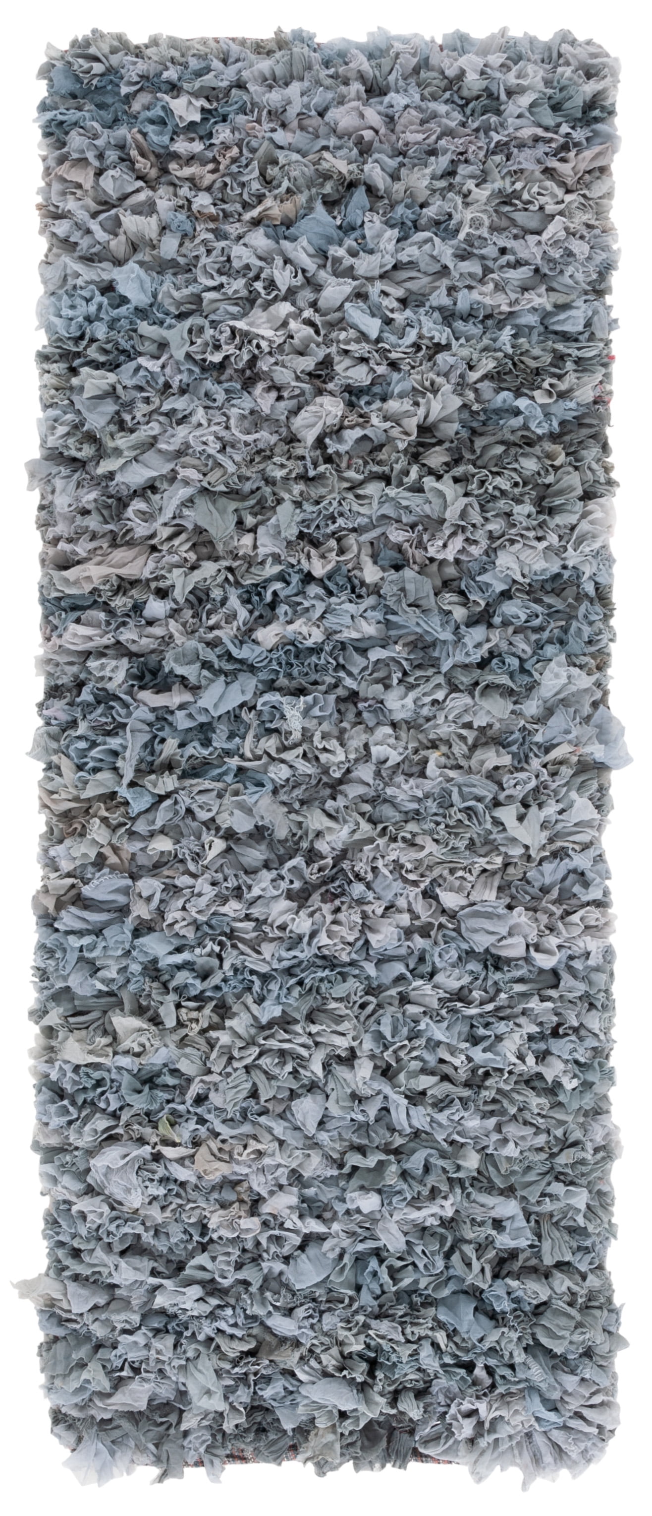 SAFAVIEH Rio Dallas Geometric Polyester Shag Runner Rug, Light Grey, 2 ...