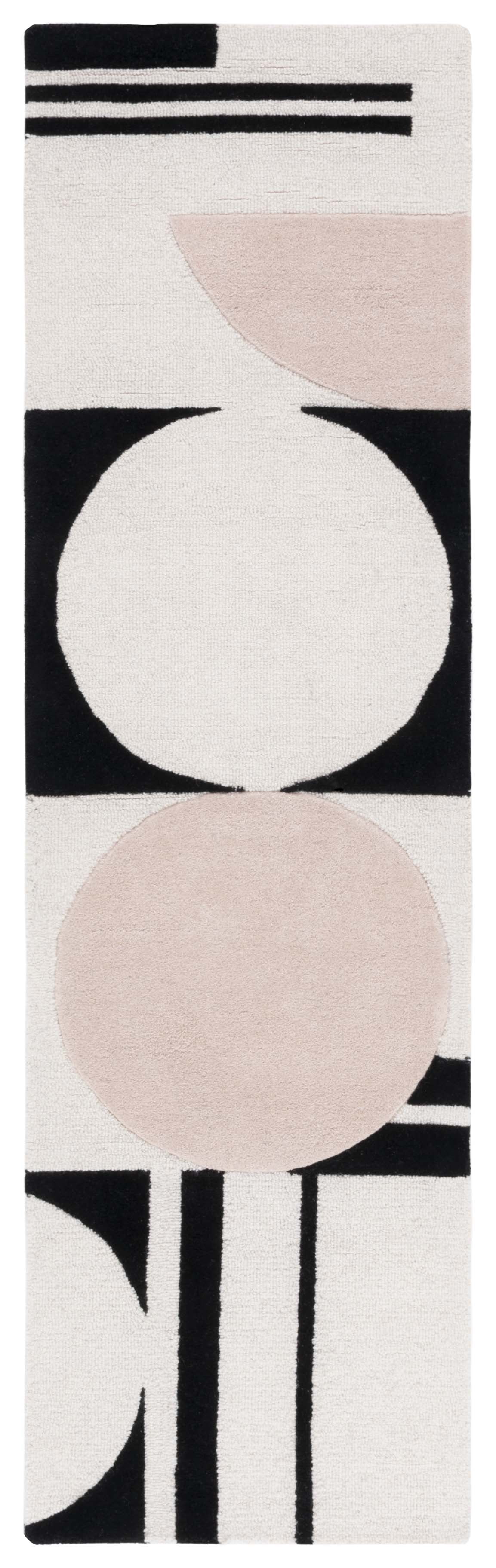 SAFAVIEH Rodeo Drive Darien Abstract Runner Rug, Blush/Black, 2'3" x 8 ...