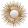 SAFAVIEH Round Metallic Sunburst Wall Mirror, Gold - Walmart.com