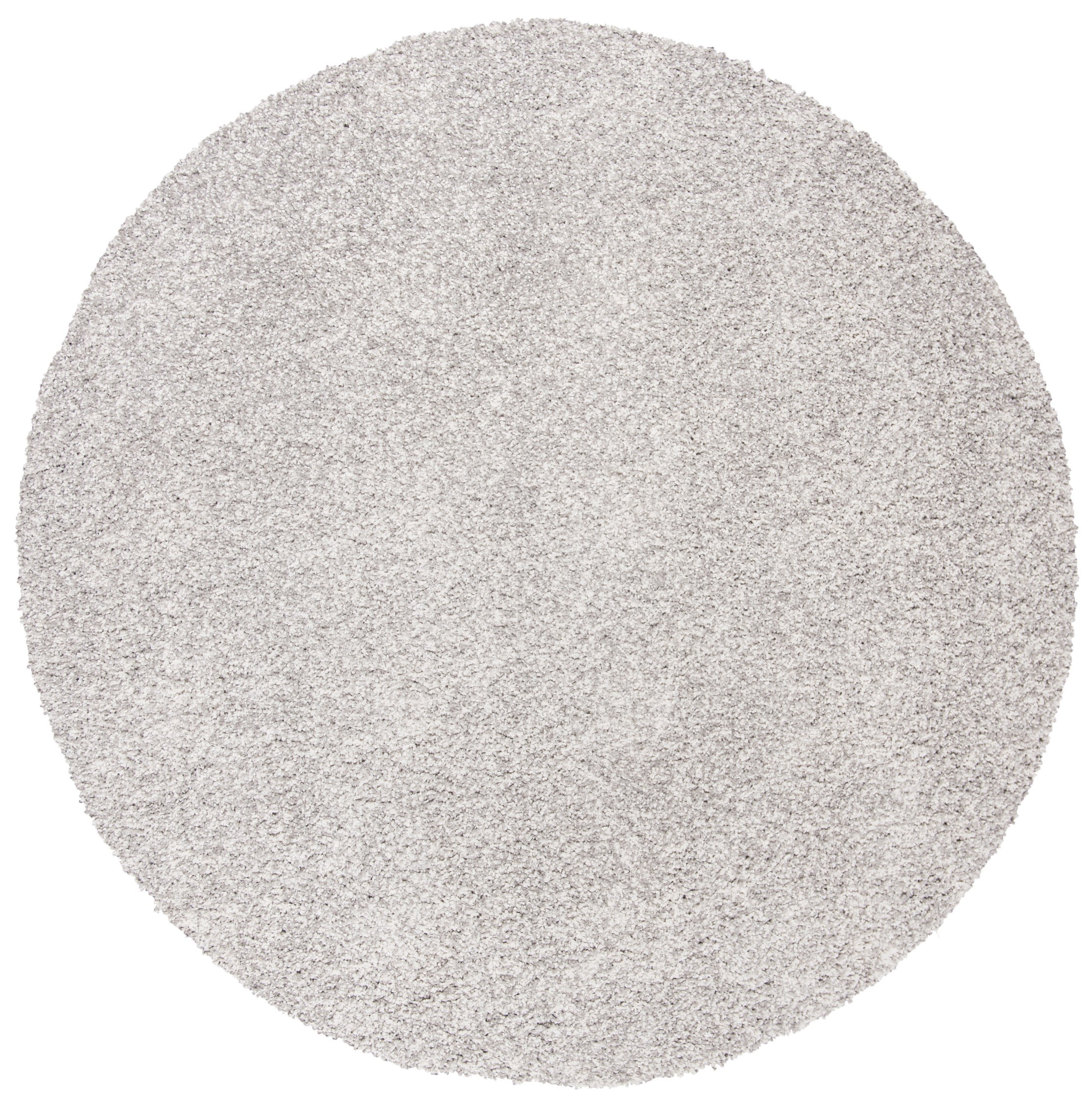 SAFAVIEH Royal Shag Round Area Rug, Plush Solid Light Grey, 6'7" x 6'7 ...
