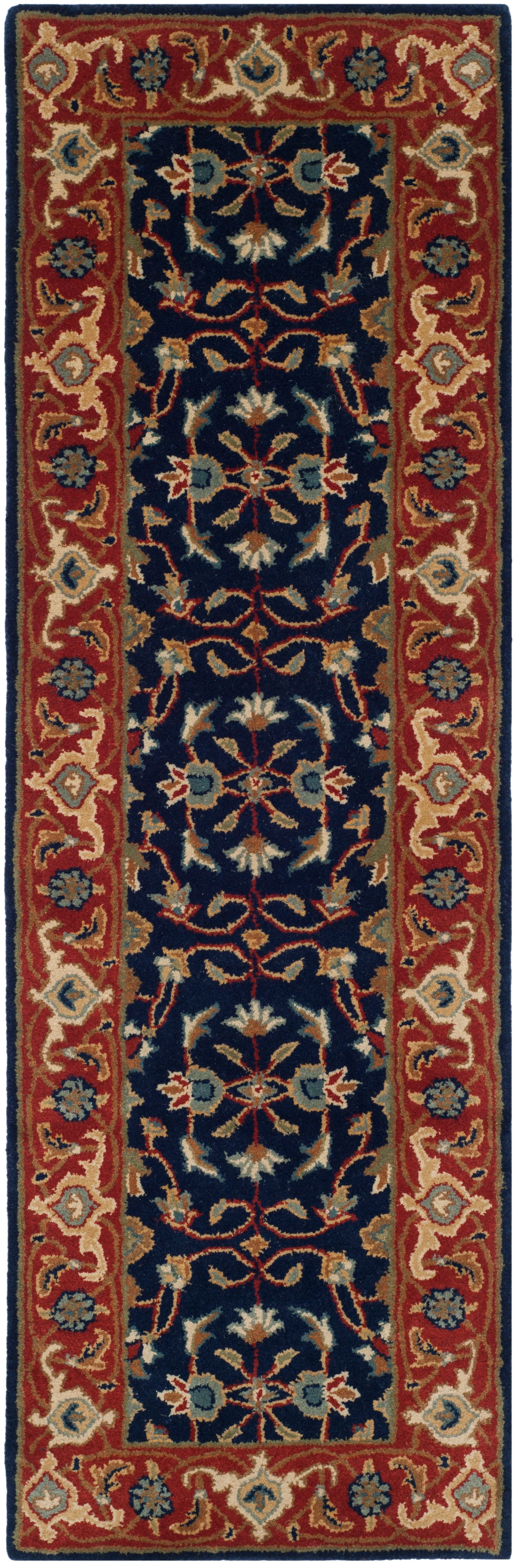 SAFAVIEH Royalty ROY257A Handmade Navy / Rust Rug - Walmart.com