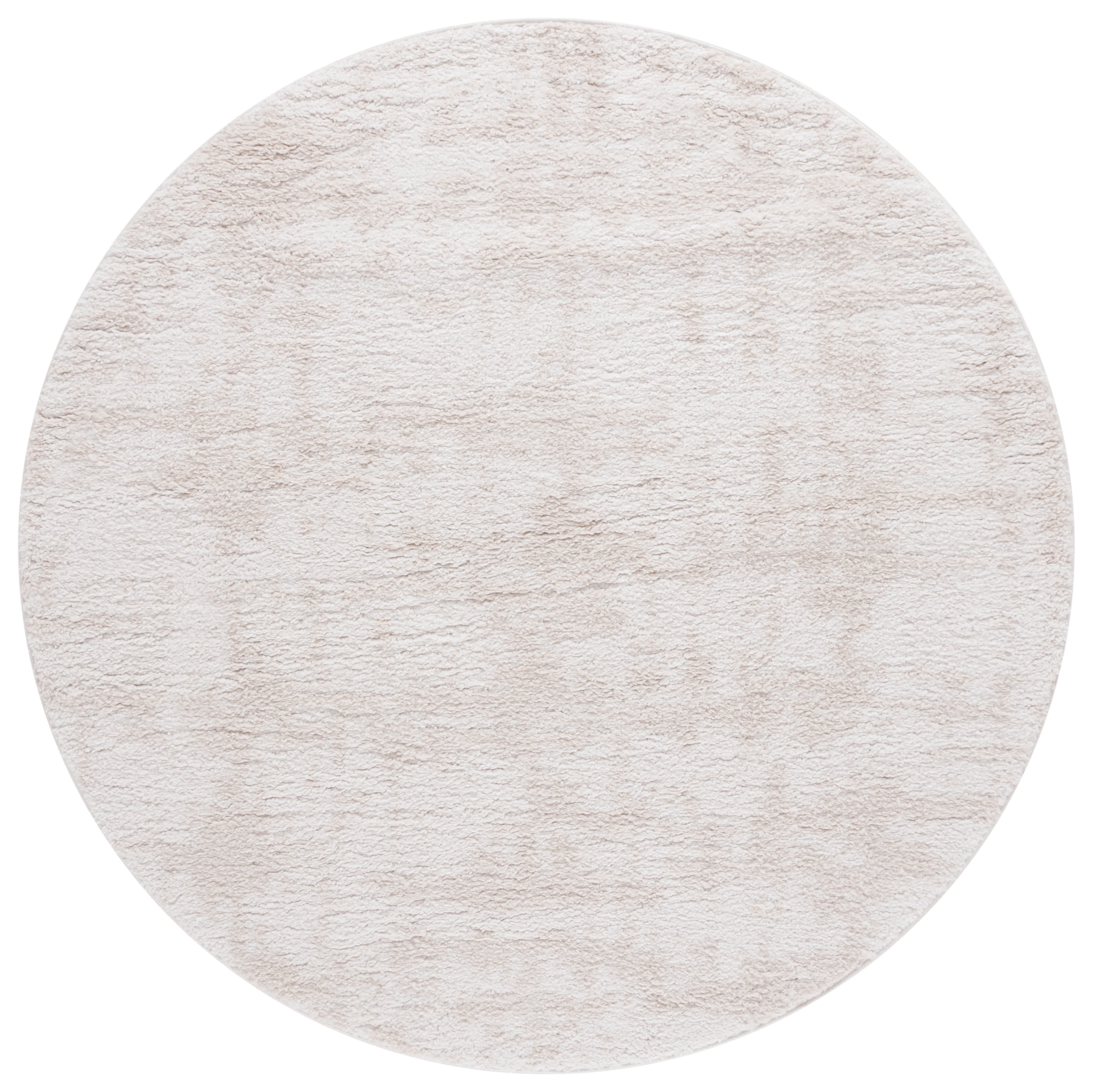 SAFAVIEH Rumi Crispian Solid Polyester Shag Area Rug, Ivory/Light Beige ...