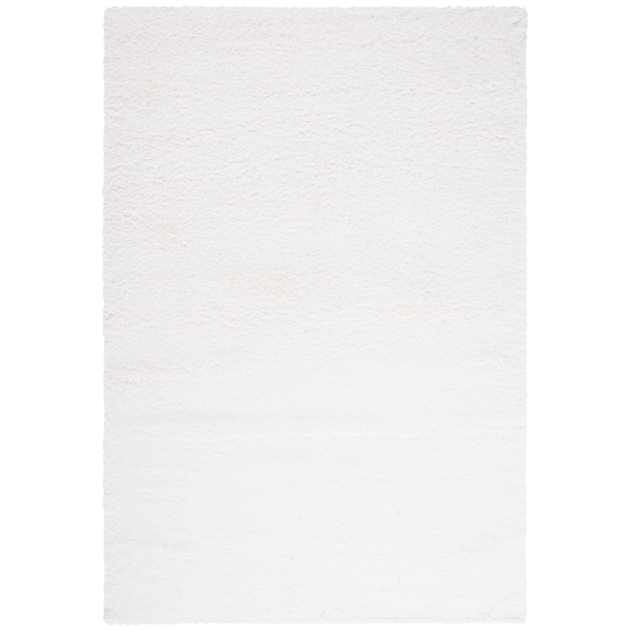 SAFAVIEH Santa Monica Chelsey Solid Shag Area Rug, White, 5'3" x 7'6 ...
