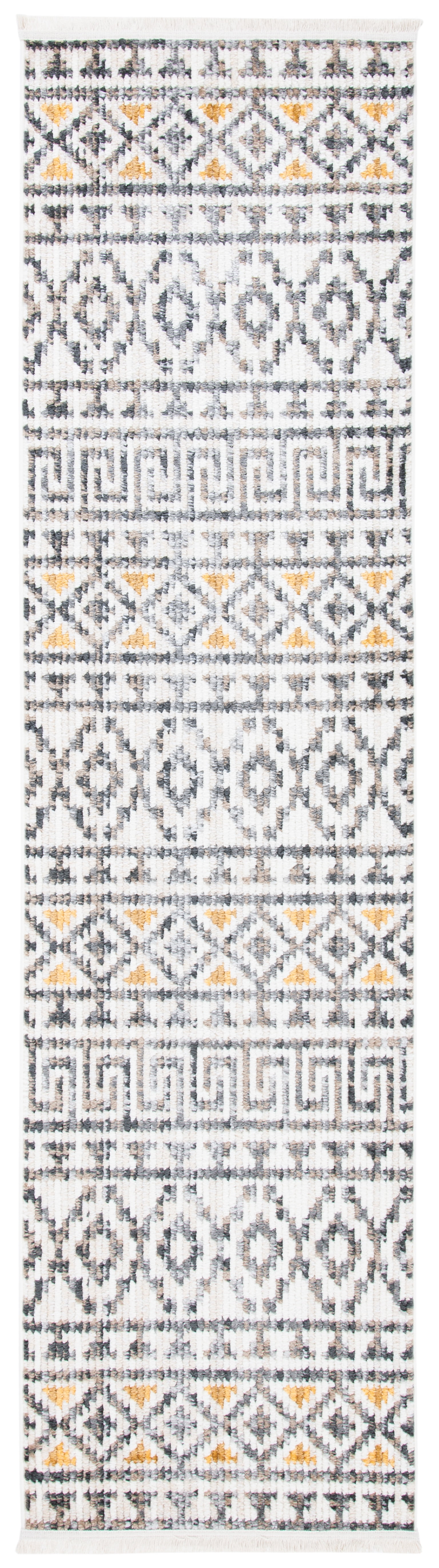 SAFAVIEH Sedona Brendanus Southwestern Runner Rug, Ivory/Charcoal, 2'4 ...