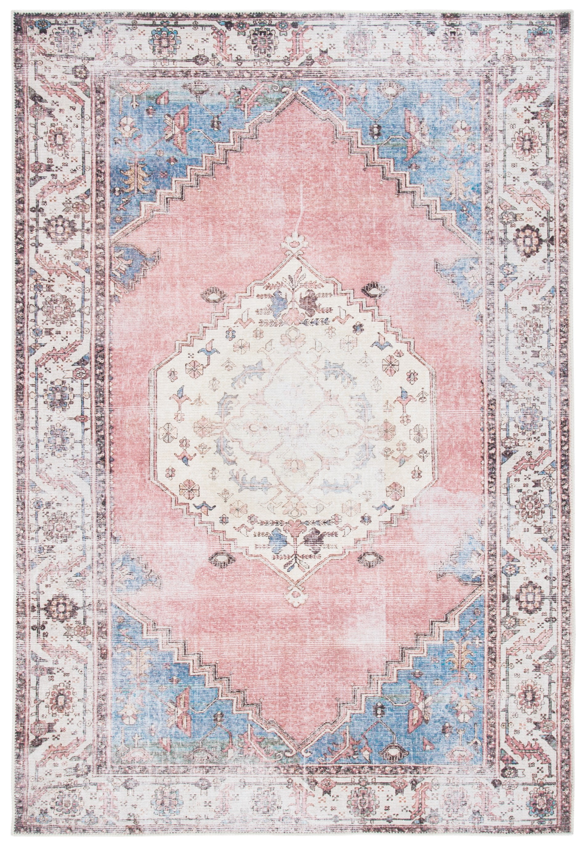 SAFAVIEH Serapi Malanie Traditional Machine Washable Area Rug, Ivory ...