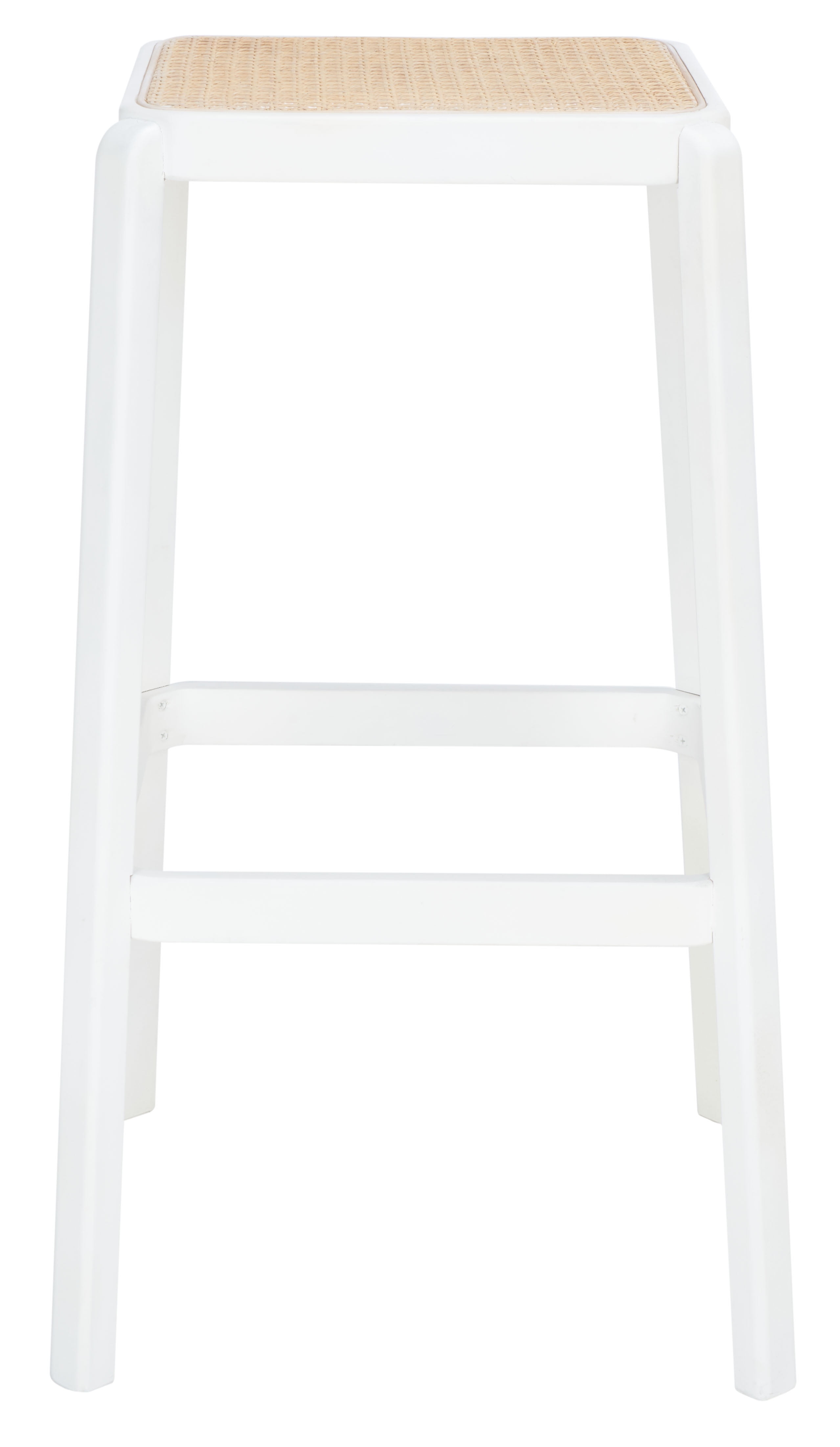 SAFAVIEH Silus Square Backless Bar Stool, White/Natural - Walmart.com