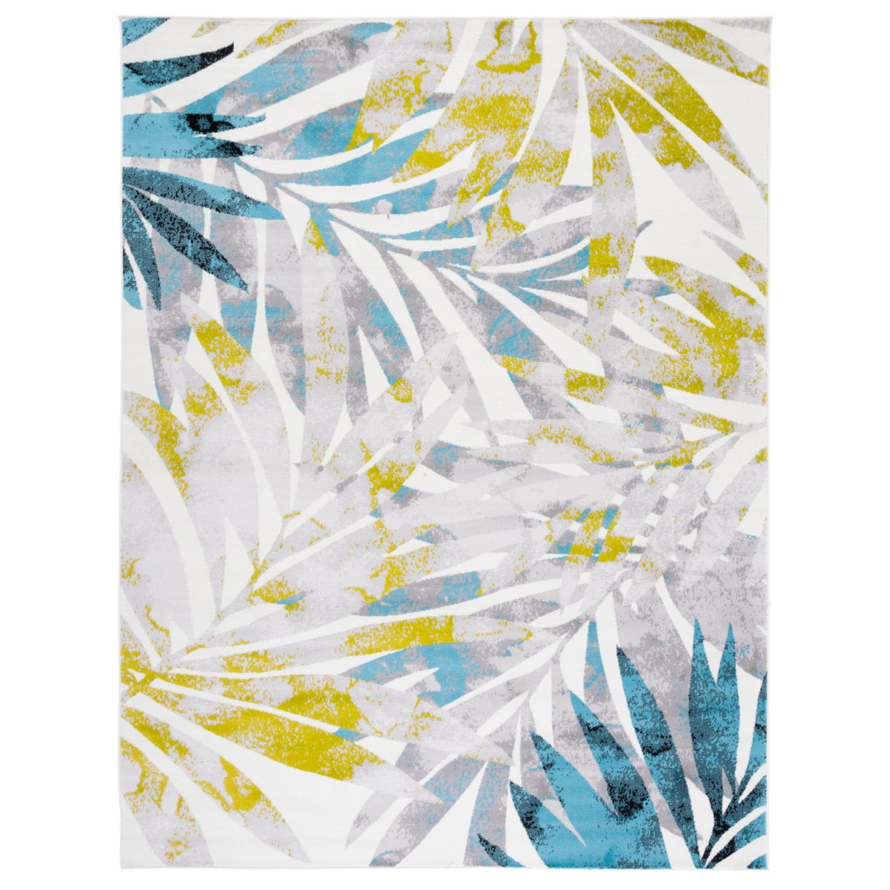 SAFAVIEH Skyler Bosworth Leaves Area Rug, Grey/Green, 10' x 14 ...