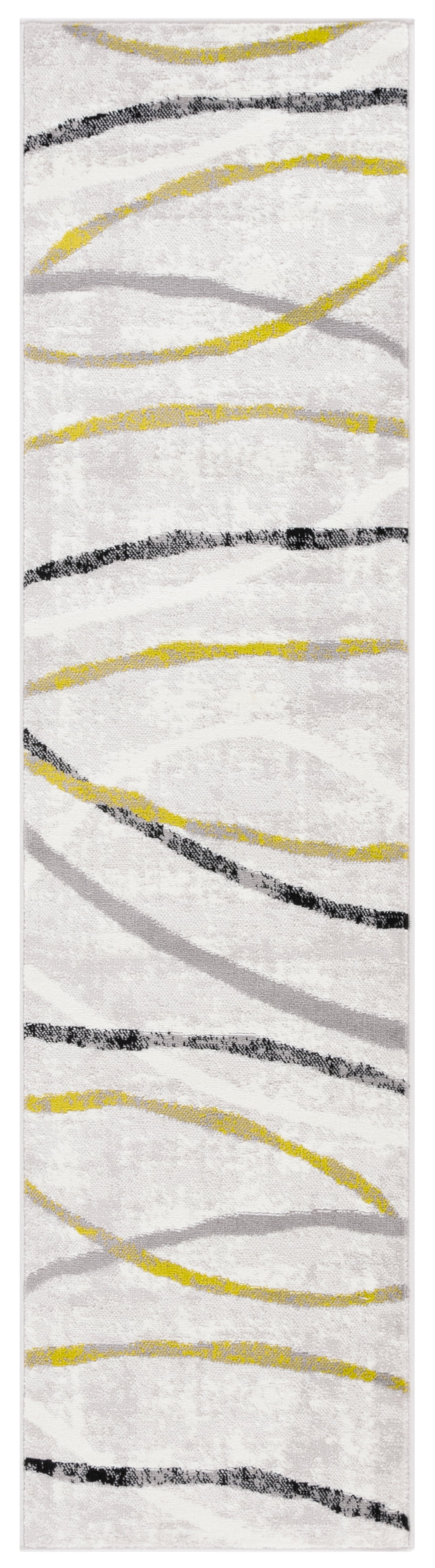 SAFAVIEH Skyler Elouise Geometric Striped Runner Rug, Ivory Grey/Green ...