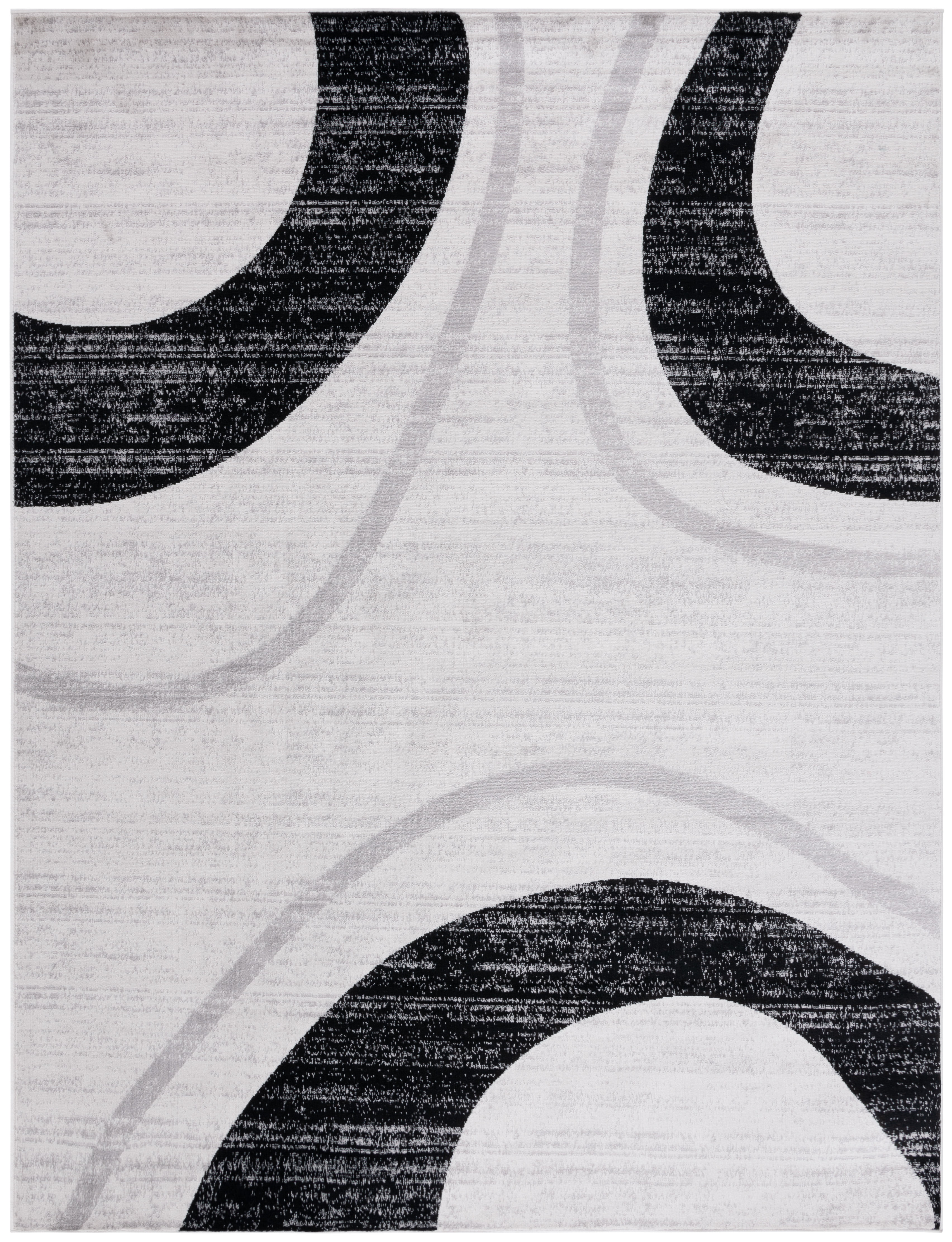 SAFAVIEH Skyler Georgene Geometric Area Rug, Ivory Grey/Black, 8' x 10 ...