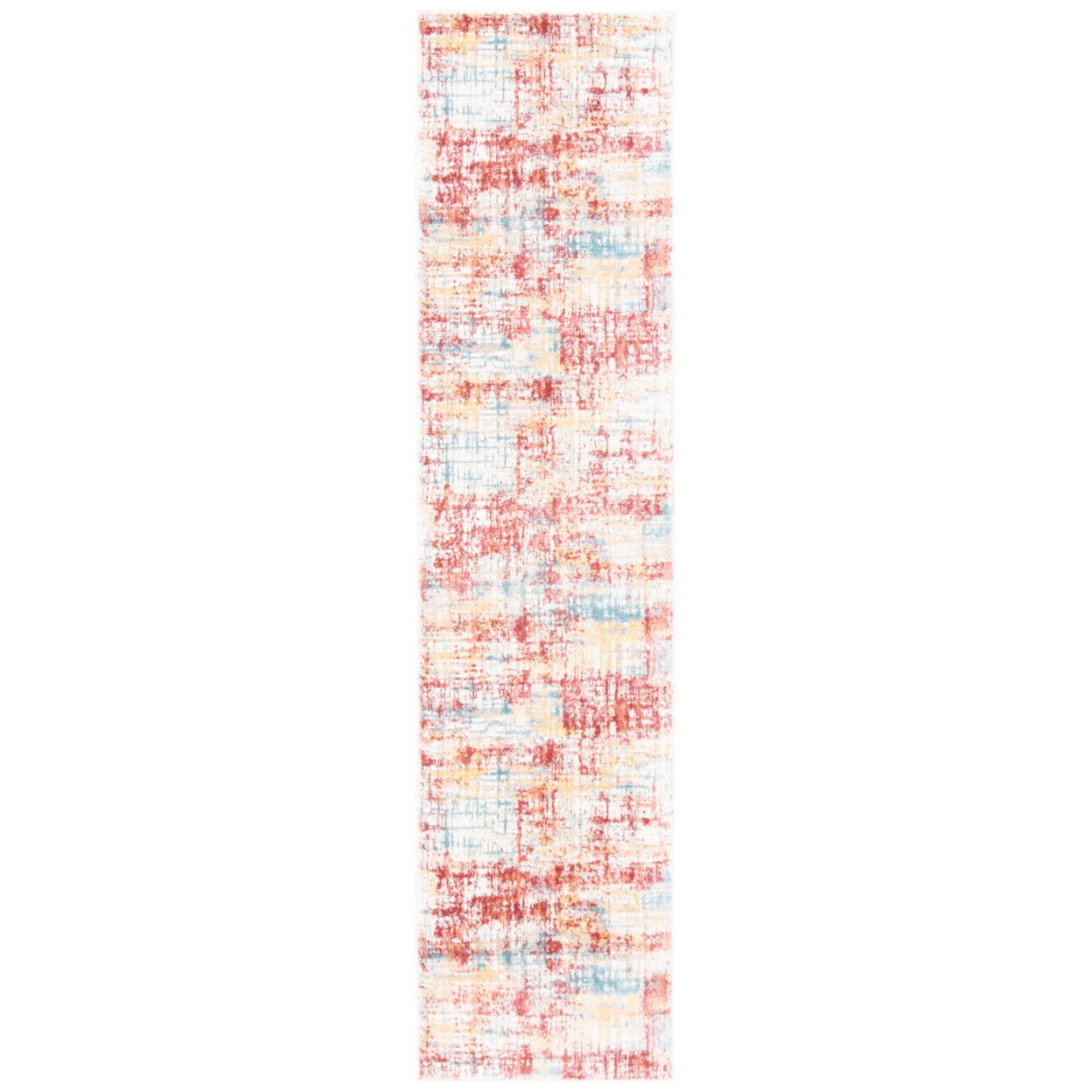 SAFAVIEH Skyler Mandy Distressed Runner Rug, Burgundy/Gold, 2'2" x 9 ...