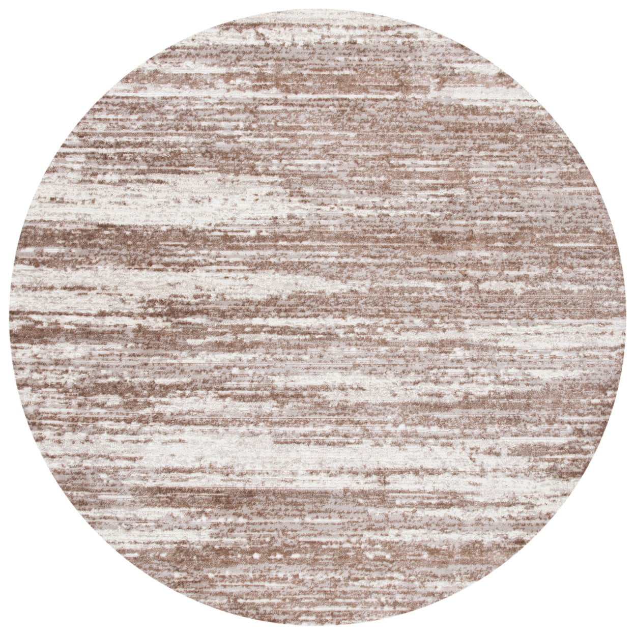 SAFAVIEH Skyler Walter Distressed Area Rug, Brown/Ivory, 6'7" x 6'7 ...