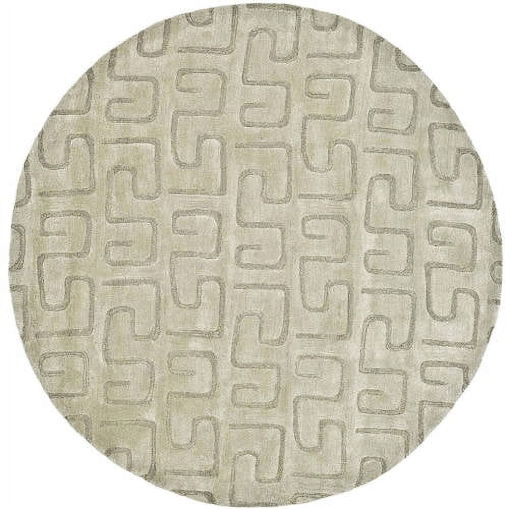 SAFAVIEH Soho Benson Geometric Wool Area Rug, Light Green, 6' x 6 ...