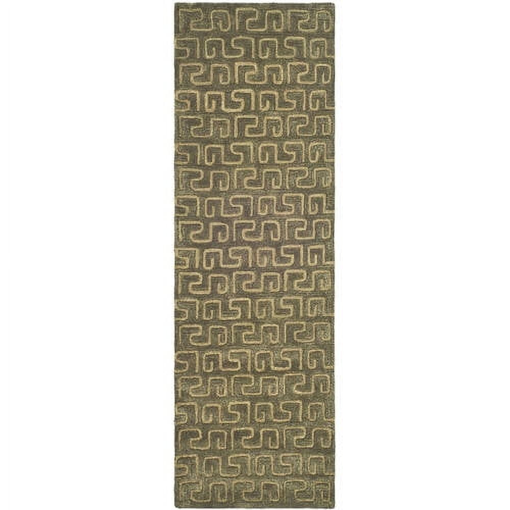 SAFAVIEH Soho Benson Geometric Wool Runner Rug, Brown/Gold, 2'6" x 10 ...