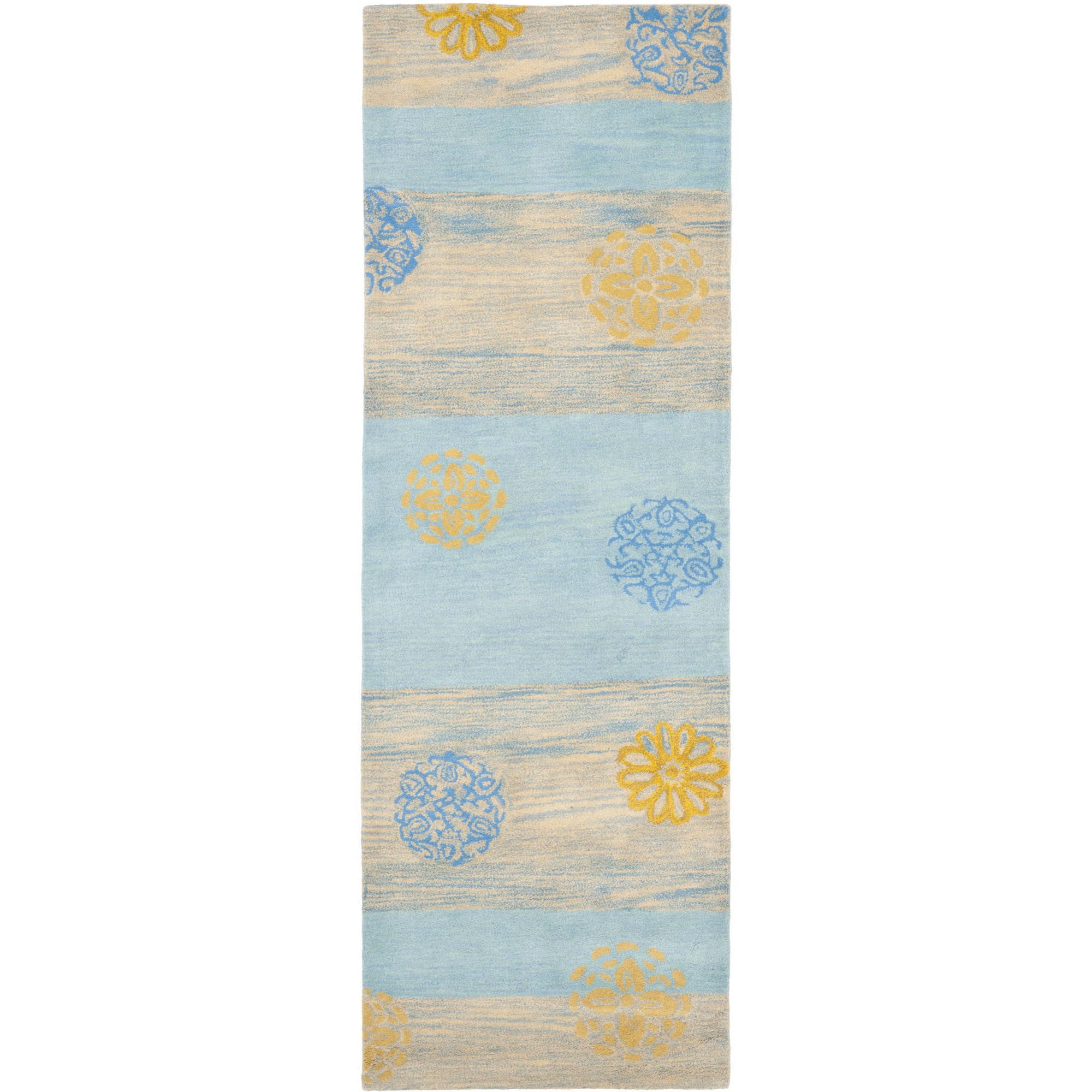 SAFAVIEH Soho Codi Floral Wool Runner Rug, Blue/Multi, 2'6" x 8 ...