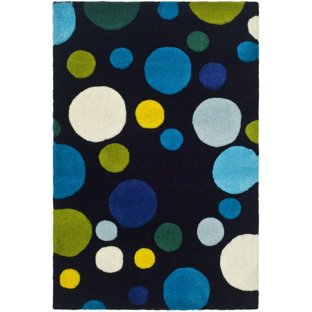 SAFAVIEH Soho Dots Polka Dots Wool Area Rug, Black/Multi, 2' x 3 ...