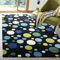 SAFAVIEH Soho Dots Polka Dots Wool Area Rug, Black/Multi, 3'6" x 5'6 ...