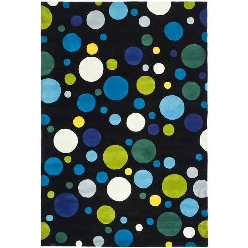 SAFAVIEH Soho Dots Polka Dots Wool Area Rug, Black/Multi, 7'6" x 9'6 ...