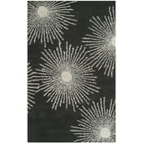 SAFAVIEH Soho Fiesta Geometric Area Rug, Charcoal/Ivory, 5' x 8 ...