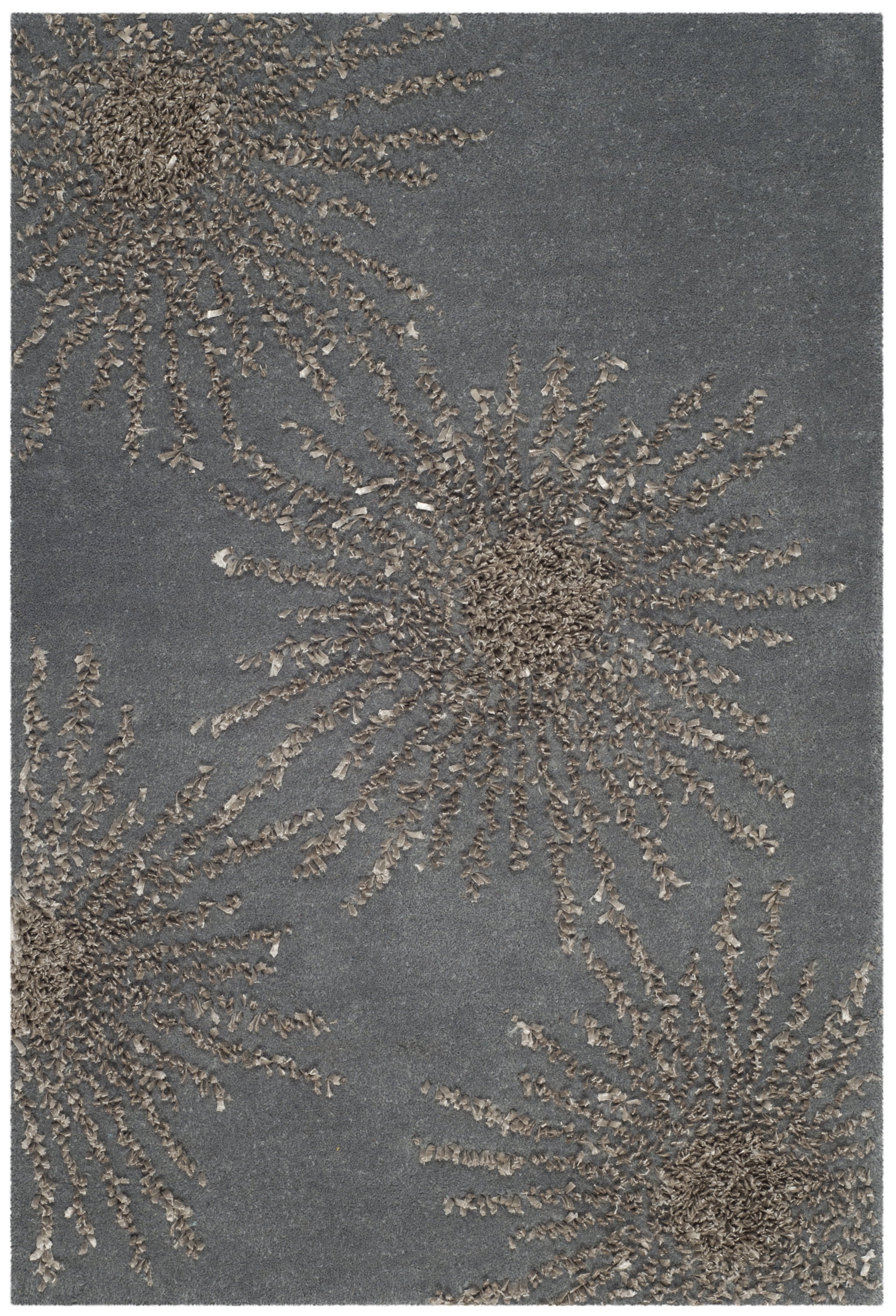 SAFAVIEH Soho Fiesta Geometric Area Rug, Dark Grey/Silver, 2' x 3 ...