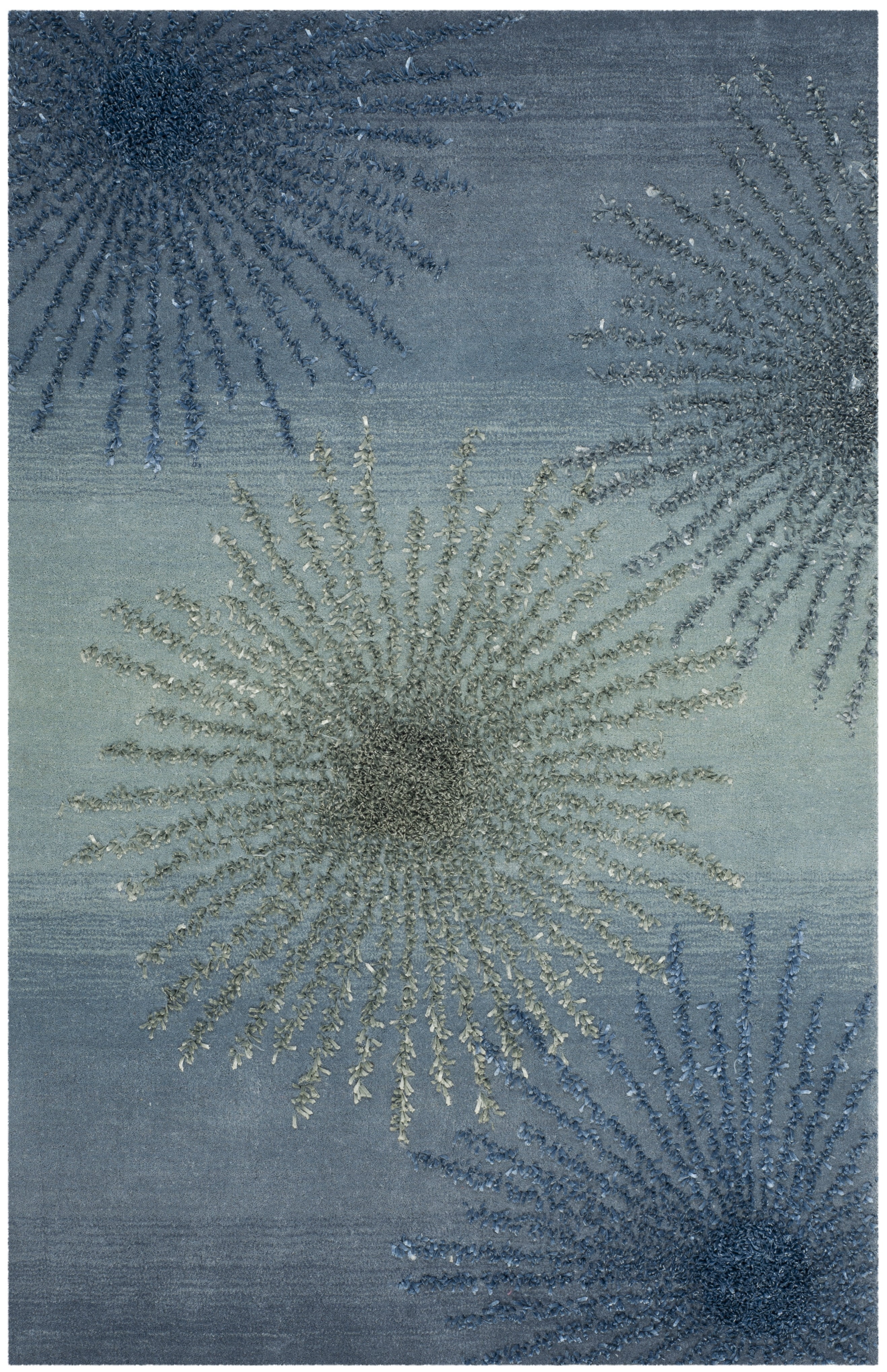 SAFAVIEH Soho Fiesta Geometric Area Rug, Denim, 3'6" x 5'6" - Walmart.com