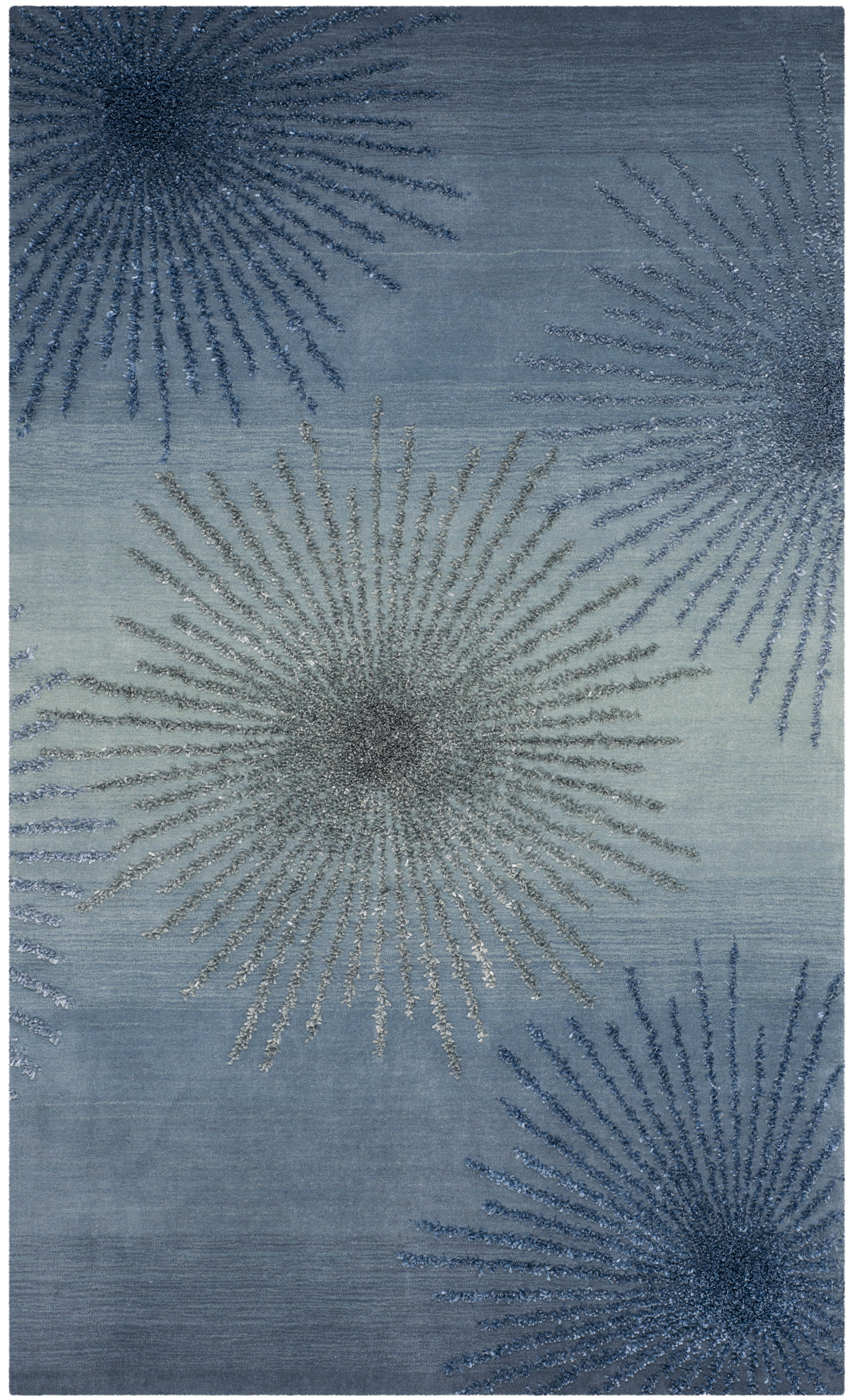 SAFAVIEH Soho Fiesta Geometric Area Rug, Denim, 6' x 9' - Walmart.com