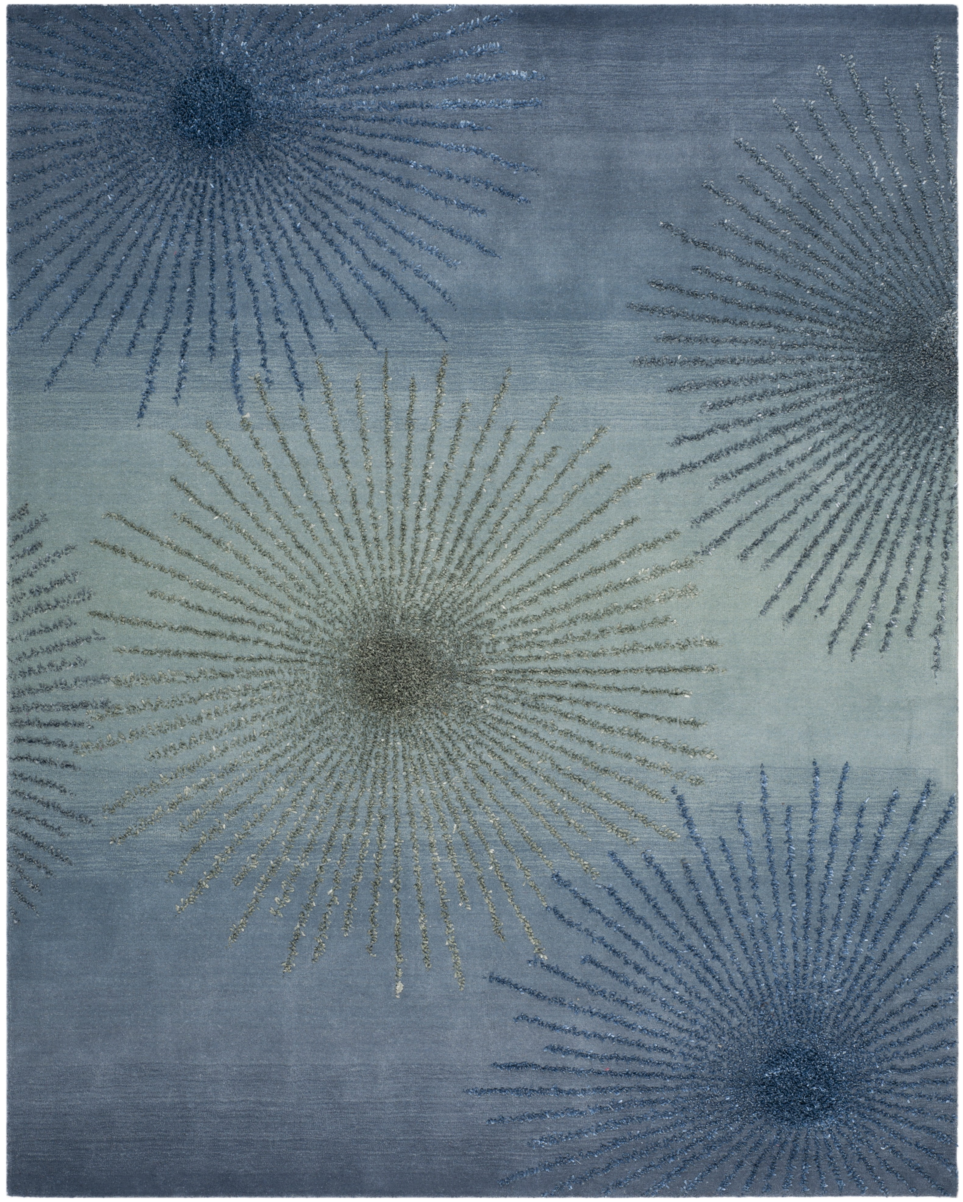 SAFAVIEH Soho Fiesta Geometric Area Rug, Denim, 7'6" x 9'6" - Walmart.com