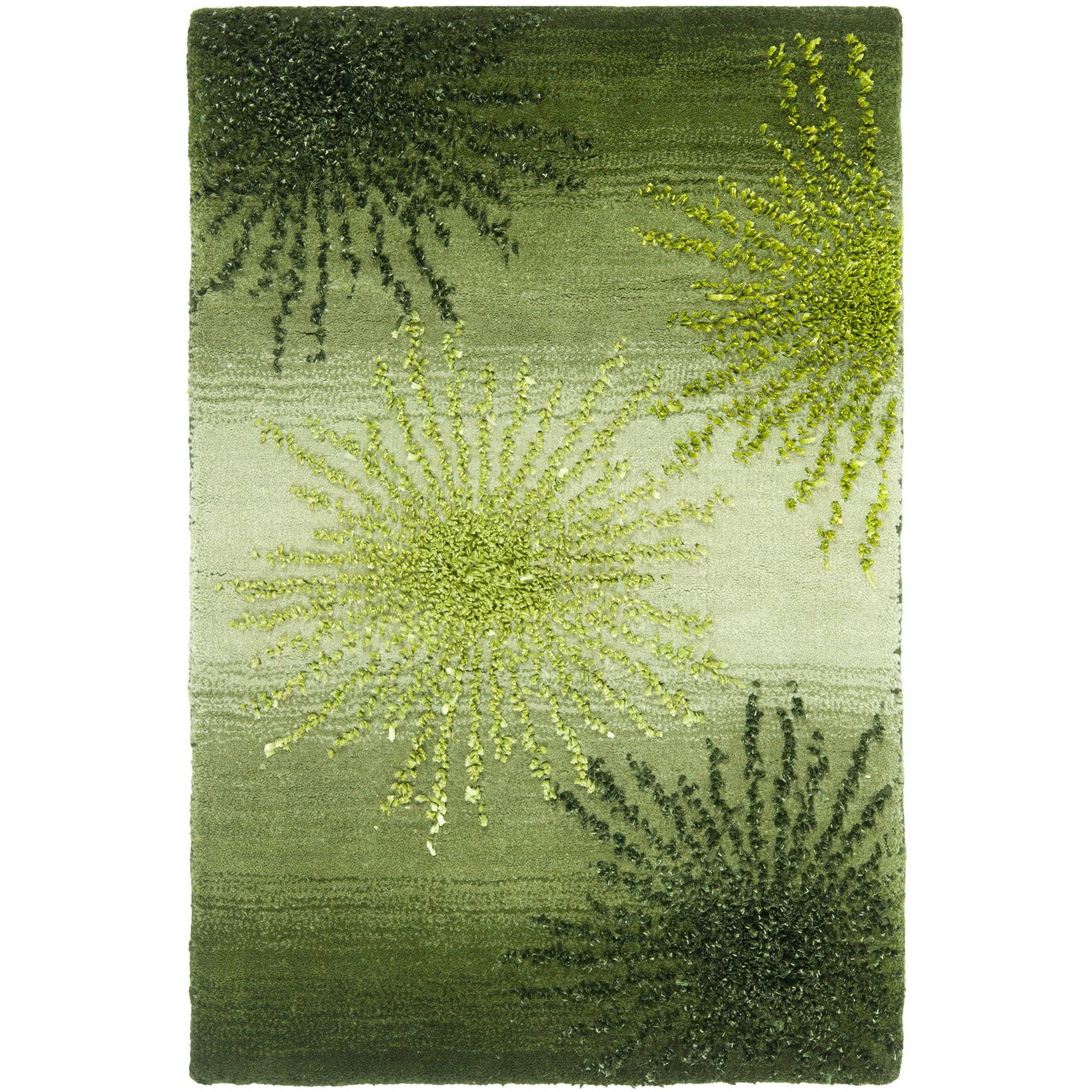 SAFAVIEH Soho Fiesta Celebration Wool Area Rug, Green/Multi, 2'6" x 4 ...