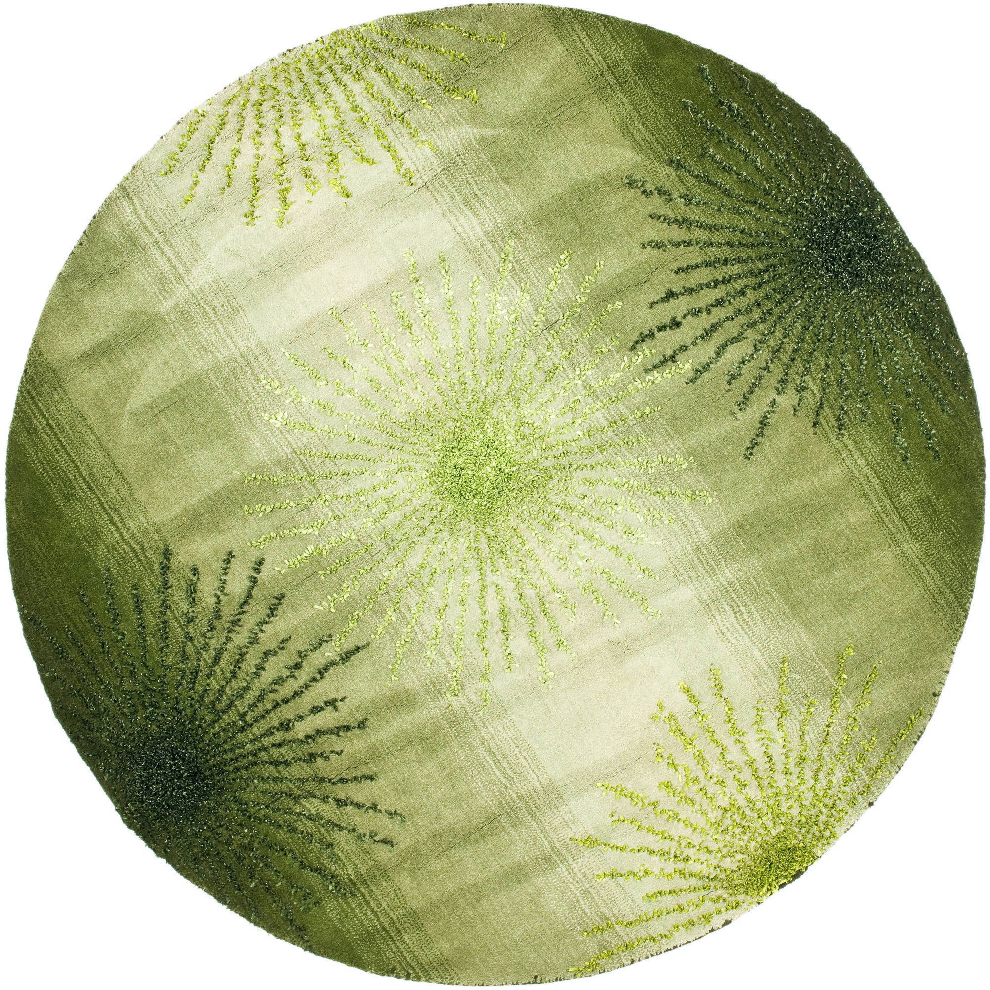 SAFAVIEH Soho Fiesta Celebration Wool Area Rug, Green/Multi, 6' x 6 ...