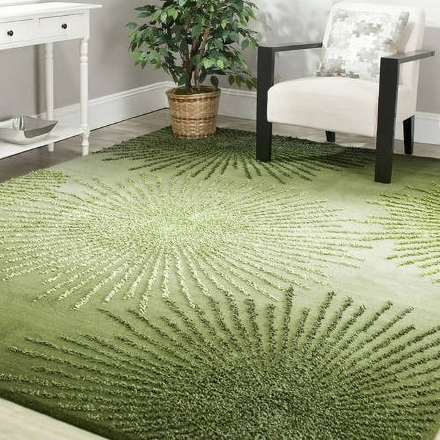 SAFAVIEH Soho Fiesta Celebration Wool Area Rug, Green/Multi, 8'3" x 11 ...