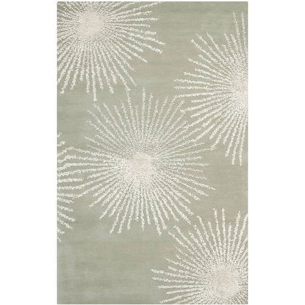 SAFAVIEH Soho Fiesta Celebration Wool Area Rug, Grey/Ivory, 6' x 9 ...