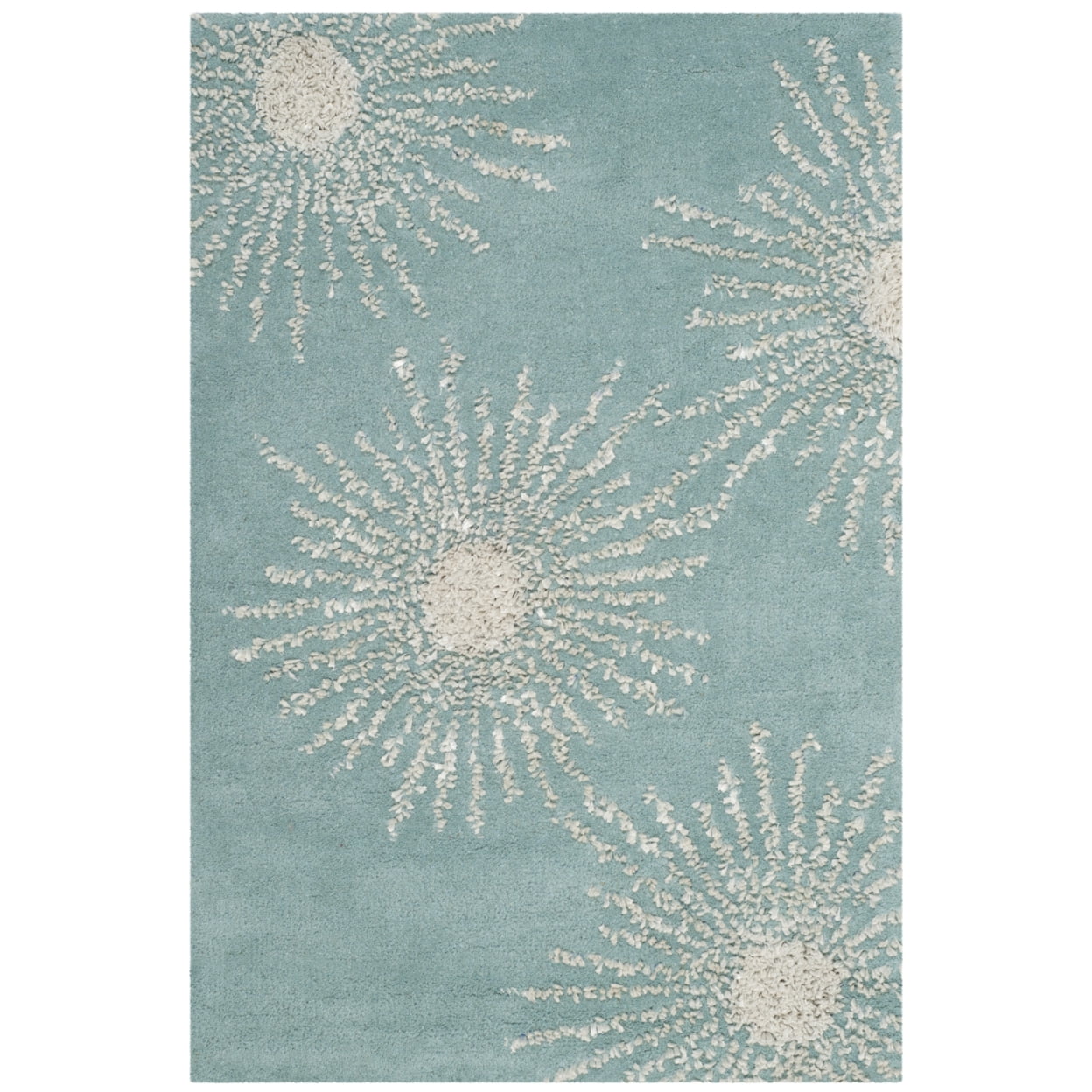 SAFAVIEH Soho Fiesta Celebration Wool Area Rug, Light Teal/Multi, 2' x ...