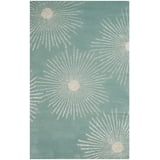 SAFAVIEH Soho Fiesta Geometric Area Rug, Light Teal/Multi, 6' x 9 ...