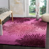 SAFAVIEH Soho Fiesta Celebration Wool Area Rug, Purple, 5' x 8 ...