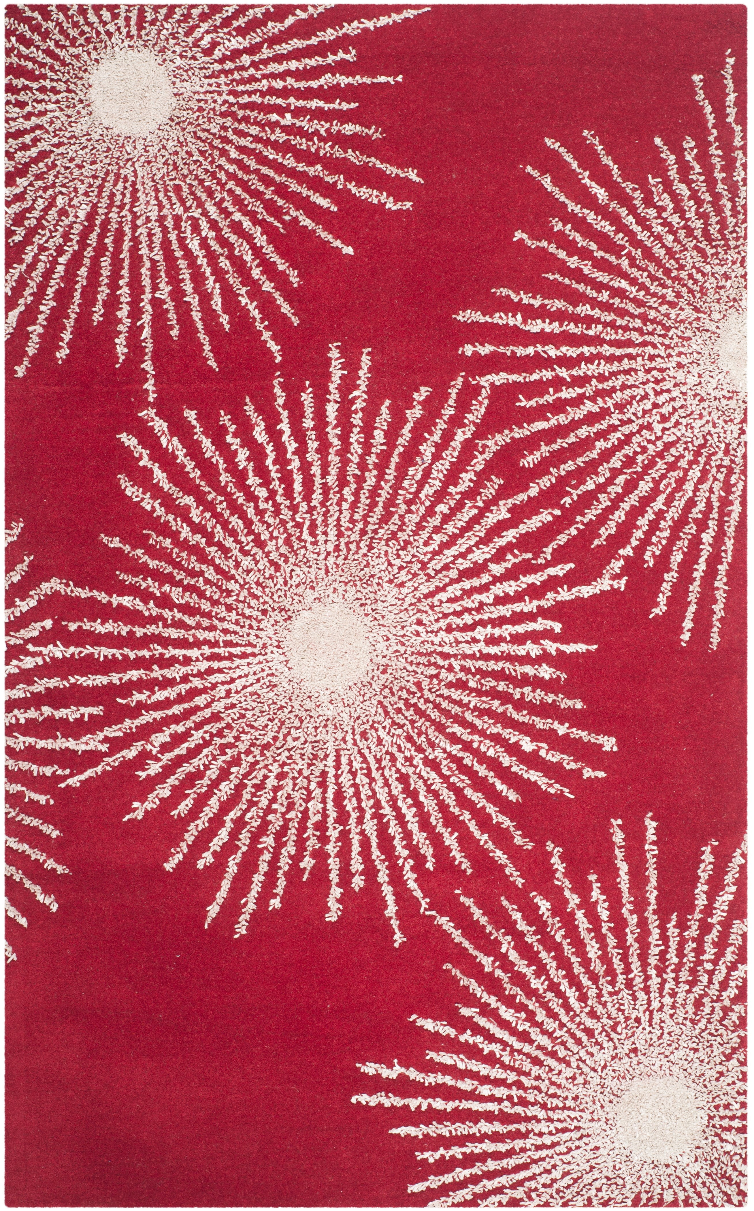 SAFAVIEH Soho Fiesta Geometric Area Rug, Red/Ivory, 5' x 8' - Walmart.com
