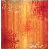 SAFAVIEH Soho Fiesta Geometric Area Rug, Rust/Multi, 6' x 6' Square ...