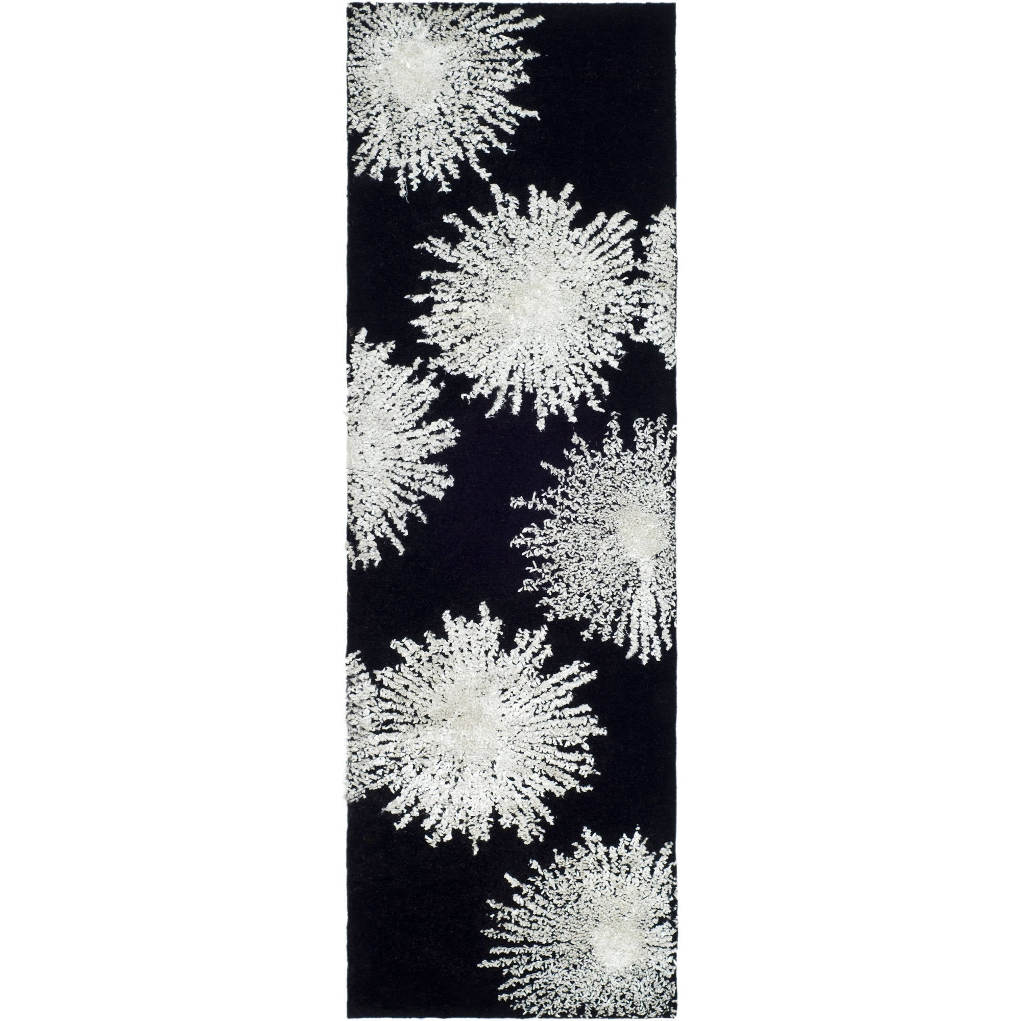 SAFAVIEH Soho Fiesta Geometric Runner Rug, Black/White, 2'6" x 6 ...