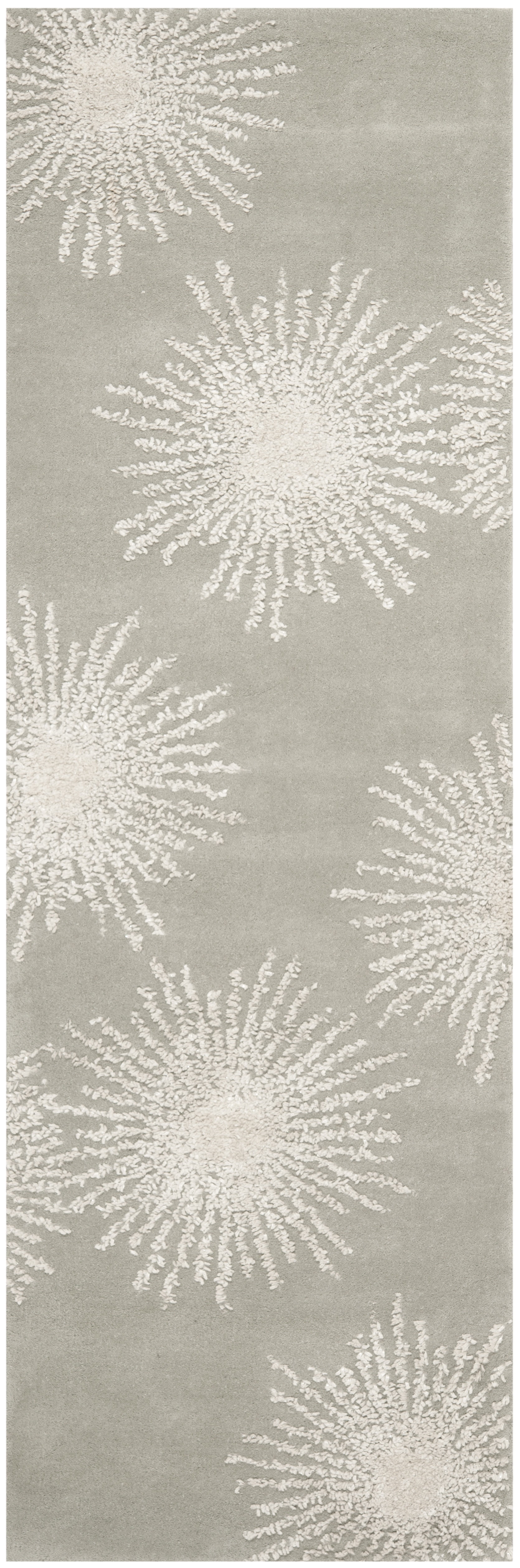 SAFAVIEH Soho Fiesta Geometric Runner Rug, Grey/Ivory, 2'6" x 6 ...