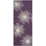 SAFAVIEH Soho Fiesta Geometric Runner Rug, Purple/Ivory, 2'6" x 10 ...