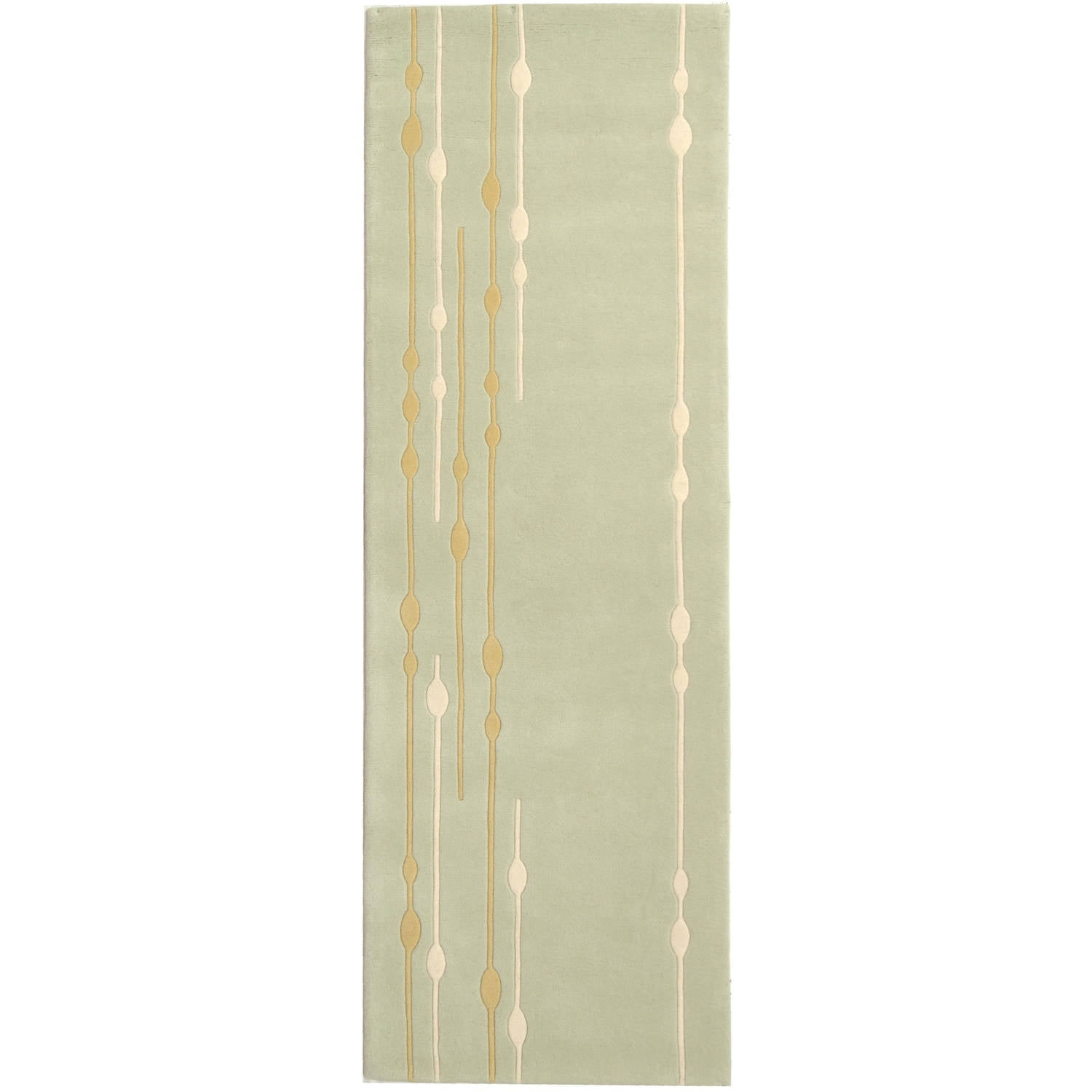 SAFAVIEH Soho Gemma Abstract Wool Runner Rug, Light Green, 2'6" x 12 ...