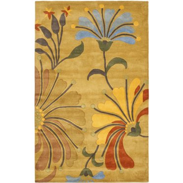 SAFAVIEH Soho Evelyn Abstract Wool Area Rug, Pink/Rose, 3'6" x 5'6 ...