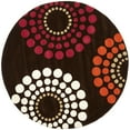 SAFAVIEH Soho Louise Polka Dots Wool Area Rug, Brown/Multi, 6' x 6 ...