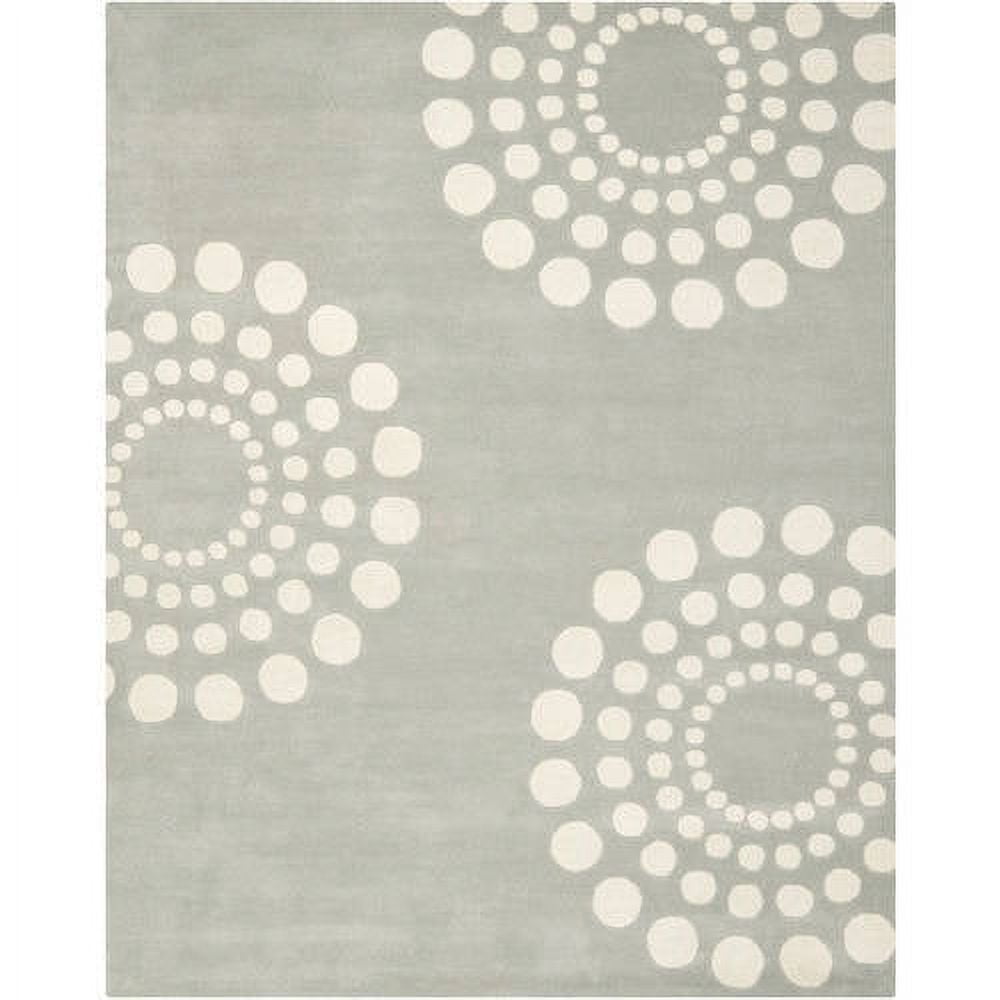 SAFAVIEH Soho Louise Polka Dots Wool Area Rug, Grey/Ivory, 5' x 8 ...