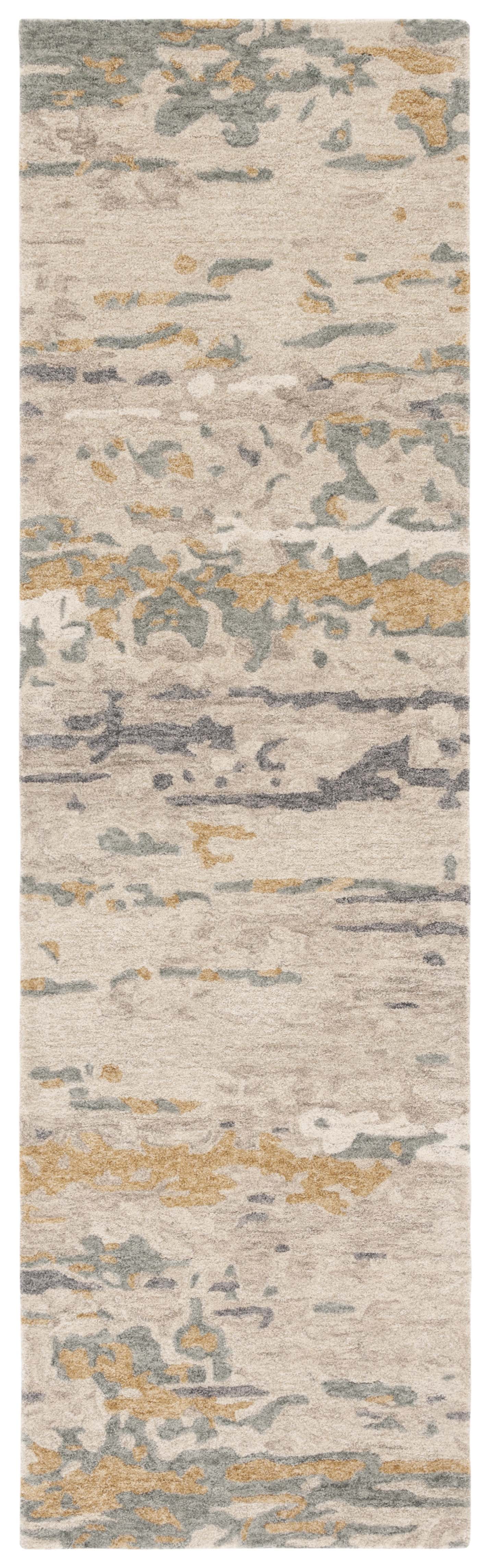 SAFAVIEH Soho Lue Abstract Runner Rug, Beige/Grey, 2'3" x 8' - Walmart ...