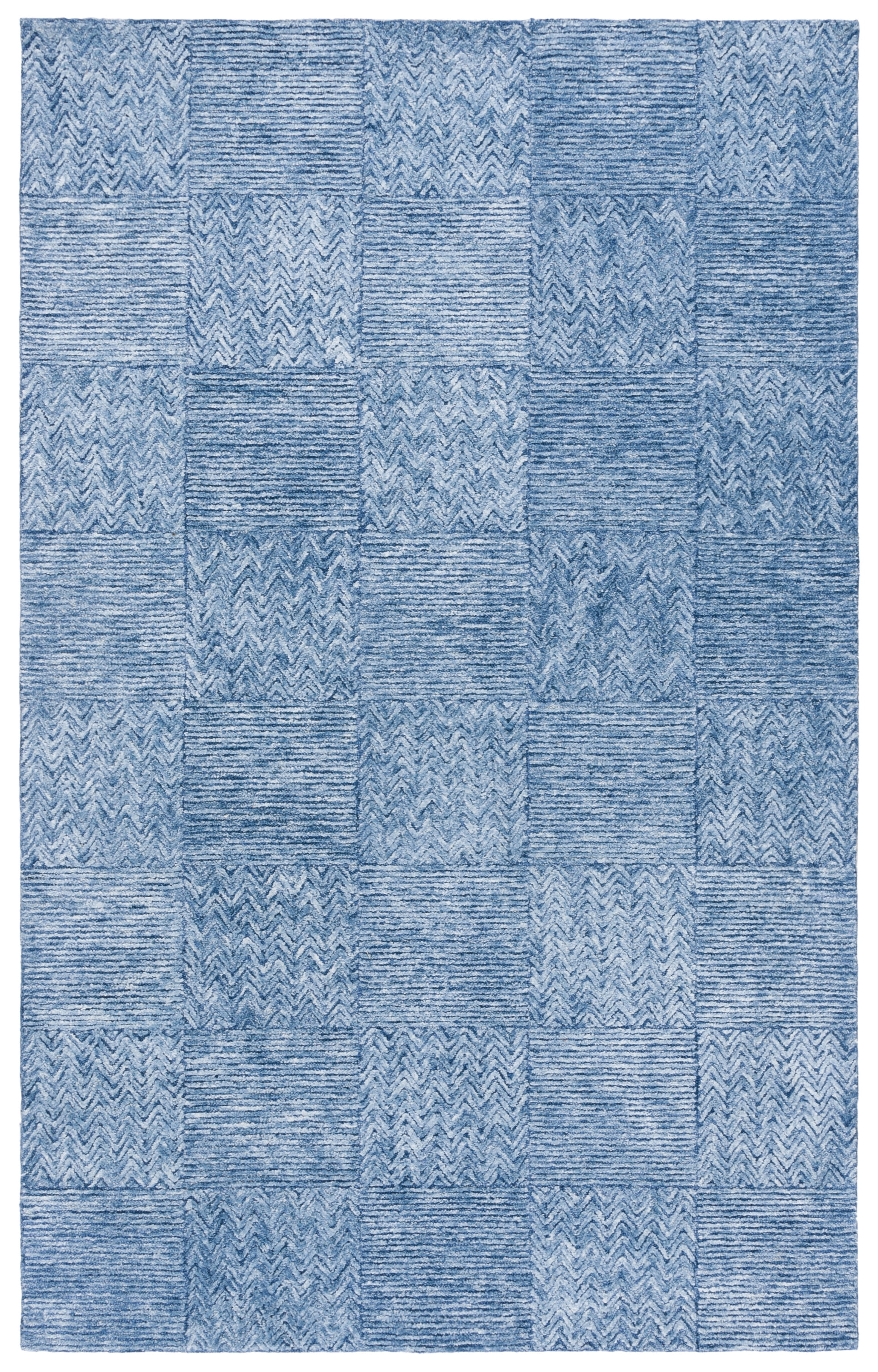 SAFAVIEH Soho Mansel Geometric Area Rug, Dark Blue/Ivory, 3' x 5 ...