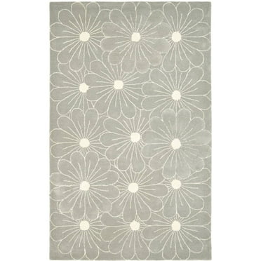 SAFAVIEH Soho Alfreda Floral Wool Area Rug, Ivory/Red, 3'6" x 5'6 ...