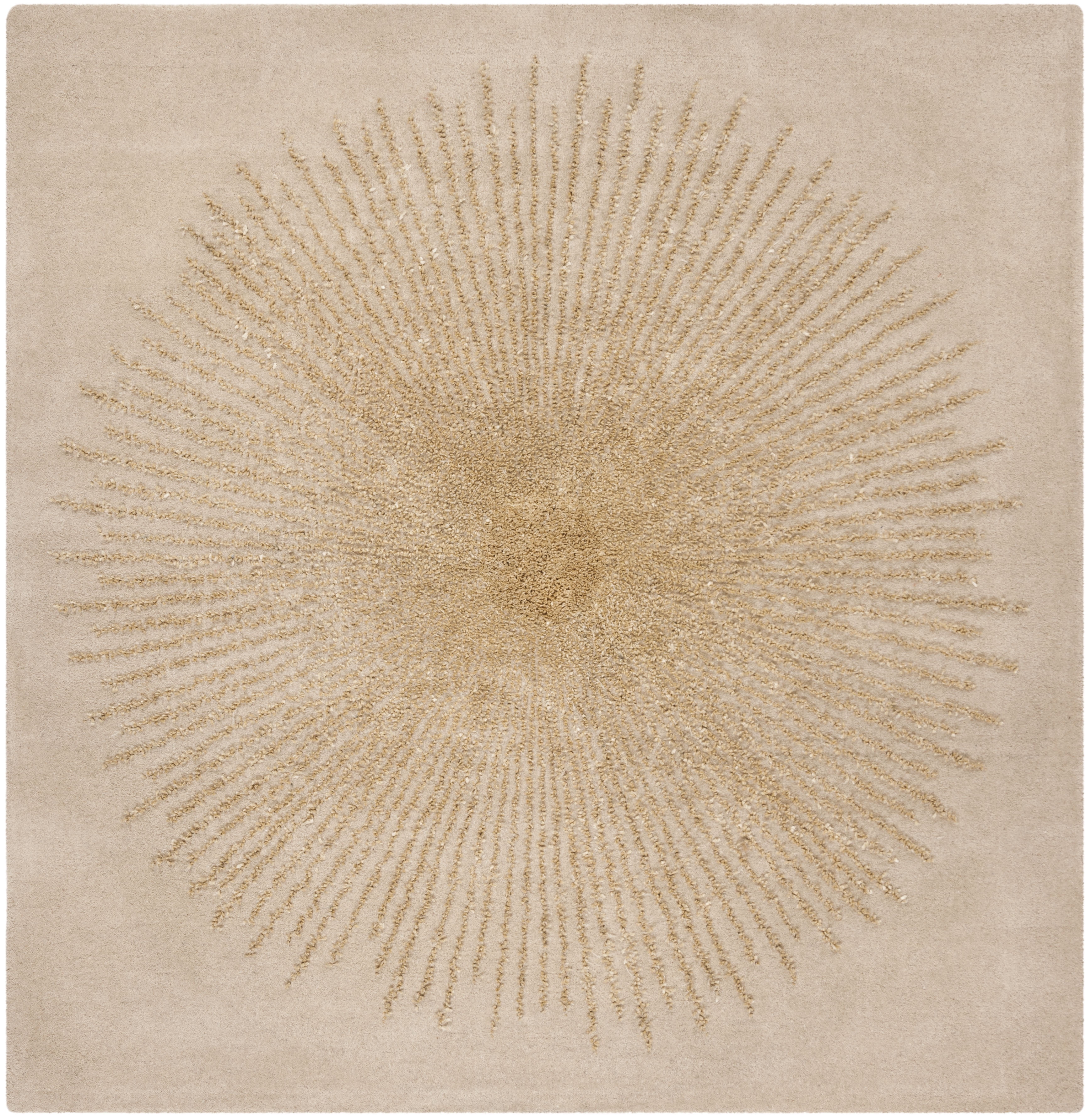 SAFAVIEH Soho Michelle Geometric Area Rug, Beige, 8' x 8' Square ...